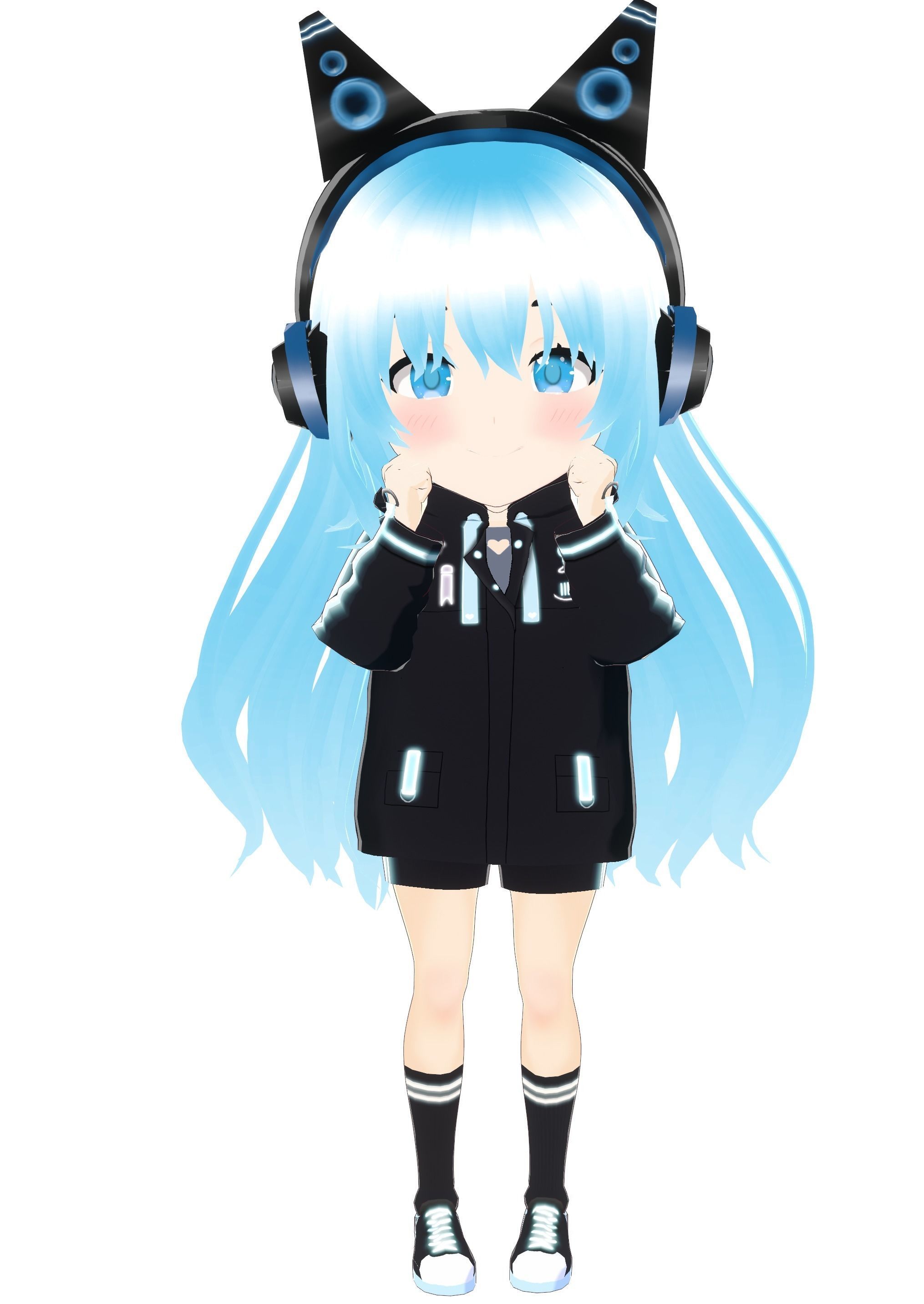 3D model Gamer Girl - Chibi VR / AR / low-poly | CGTrader