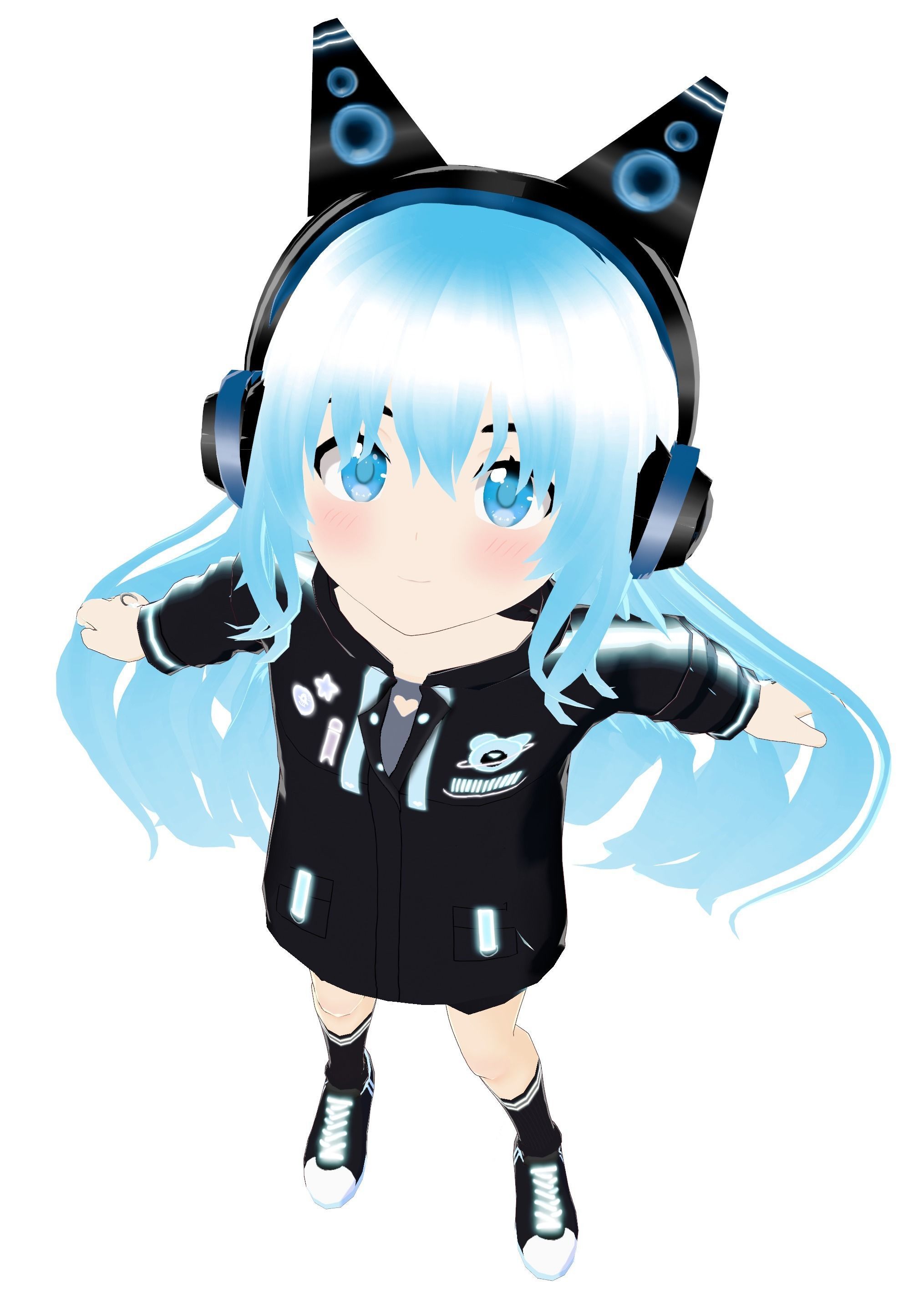 3D model Gamer Girl - Chibi VR / AR / low-poly | CGTrader