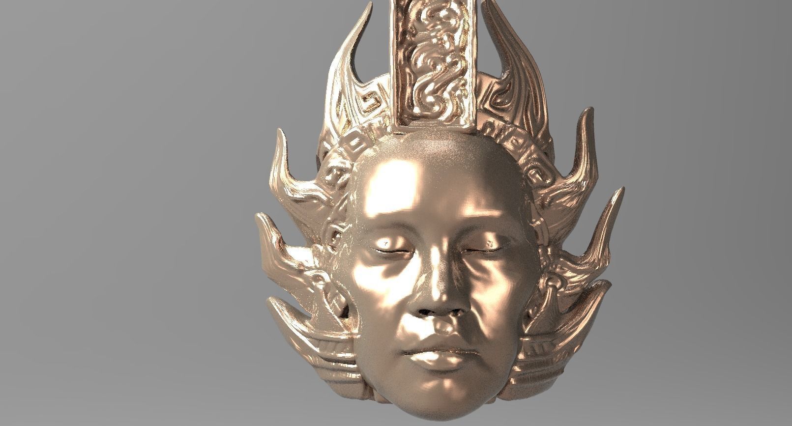 Aztec Crown statue 2 3D model | CGTrader