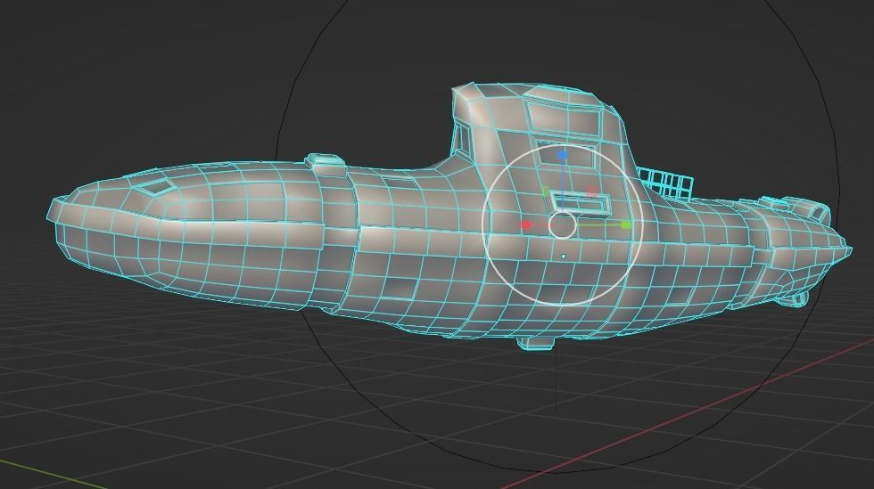 3D model Lowpoly Gameready Submarine 3d Model PBR Textures VR / AR ...