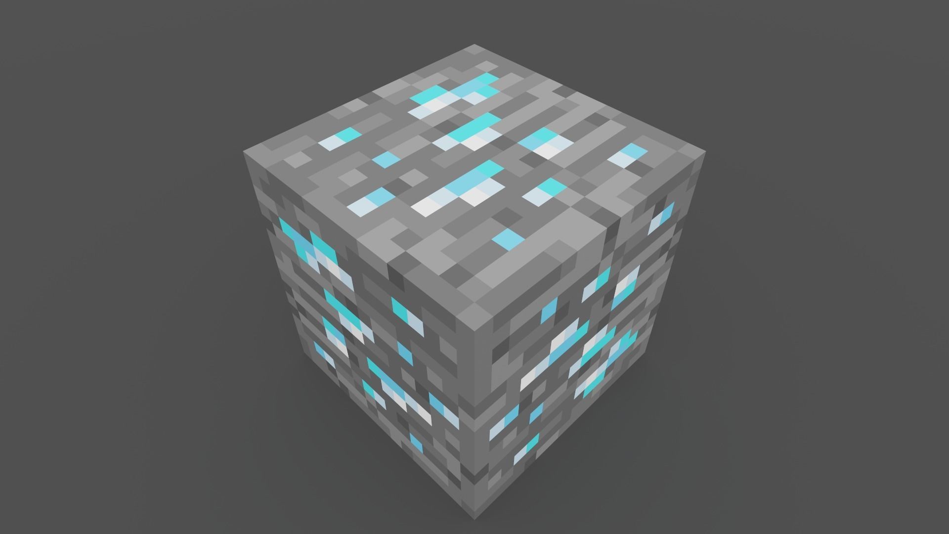 3D model MineCraft diamond ore block VR / AR / low-poly | CGTrader