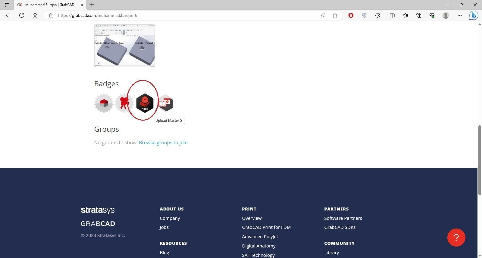 Upload Master 5 Badge free 3D model | CGTrader
