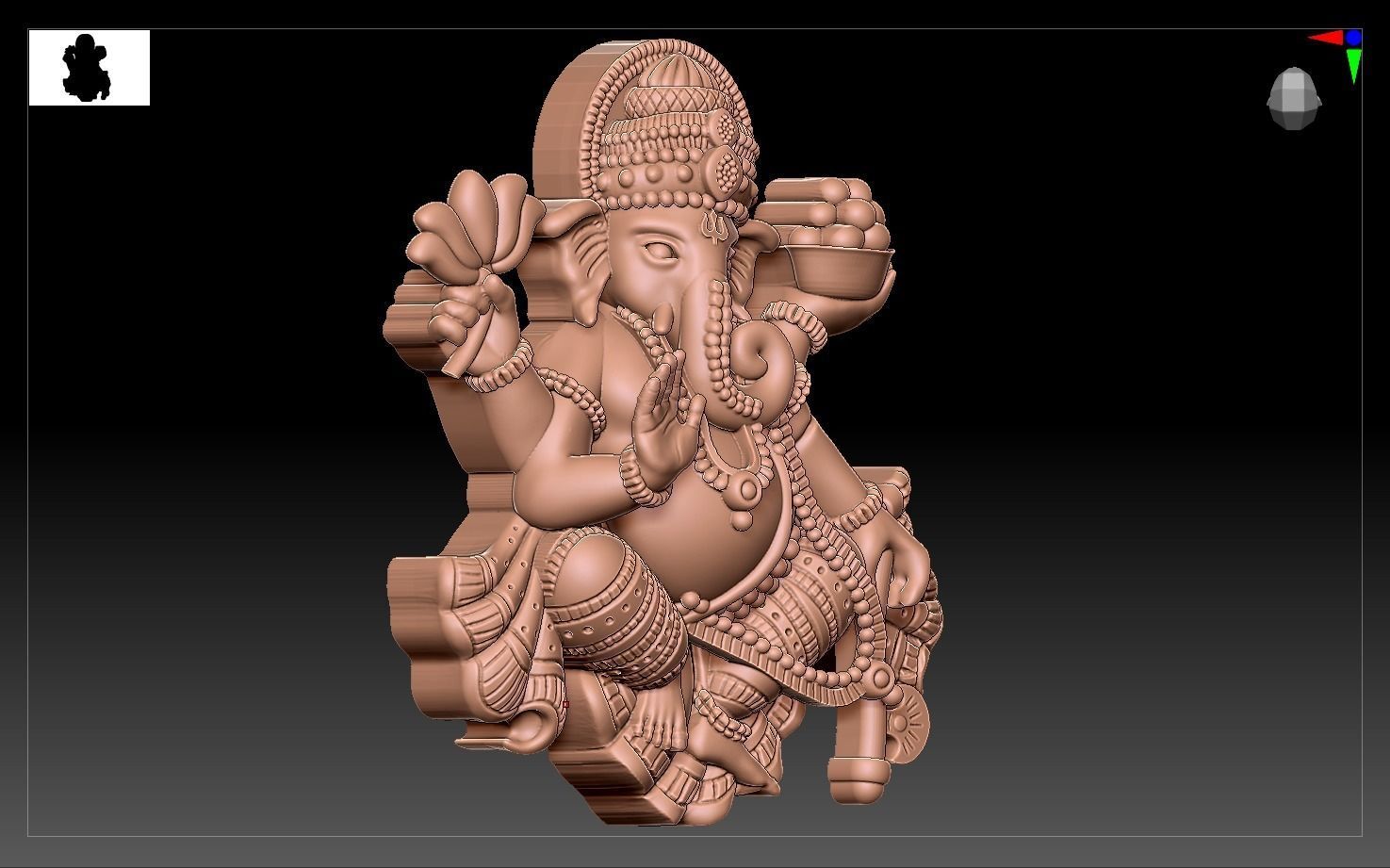 Ganesh Ji 3D Model 03 3D print model 3D model 3D printable | CGTrader