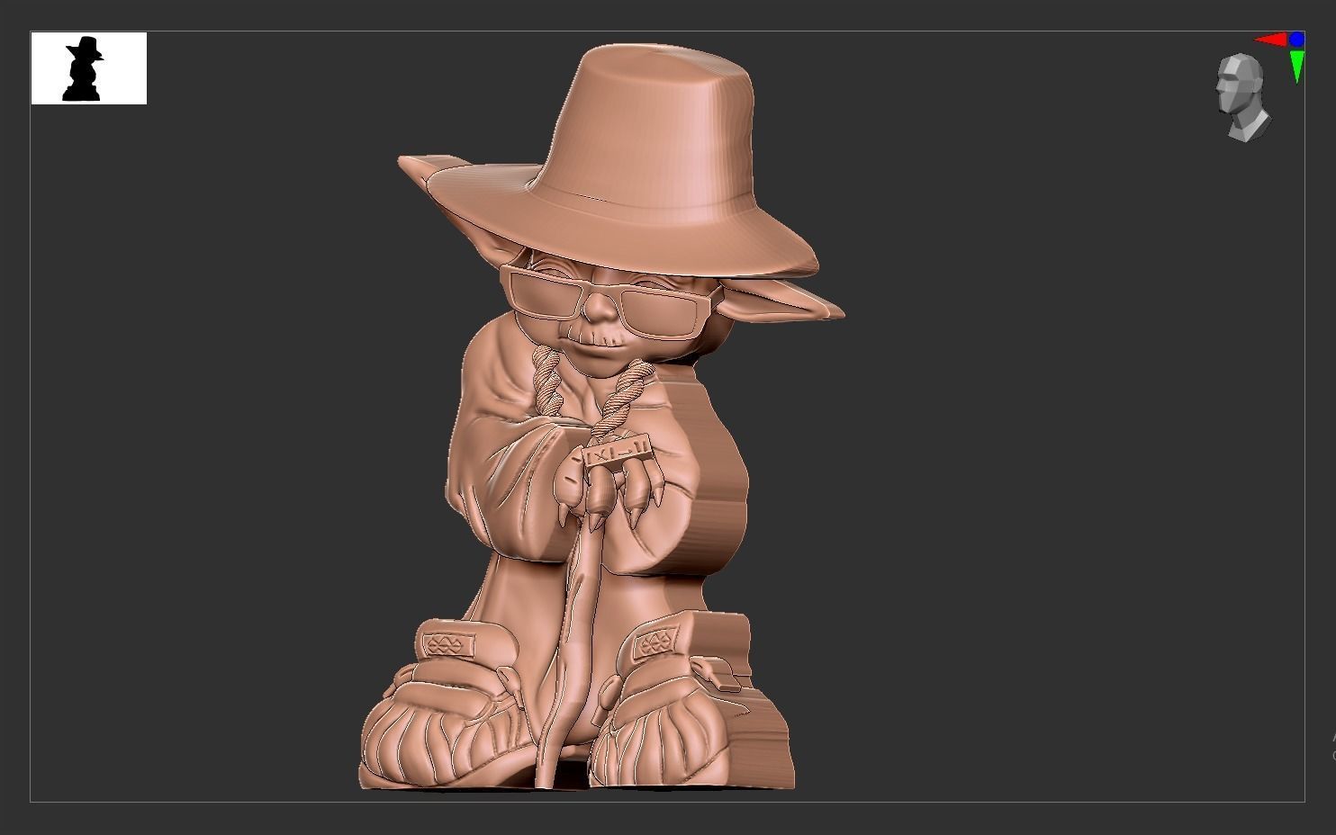 YODA ready for 3D Printing - cool yoda baby 3D print model 3D model 3D ...