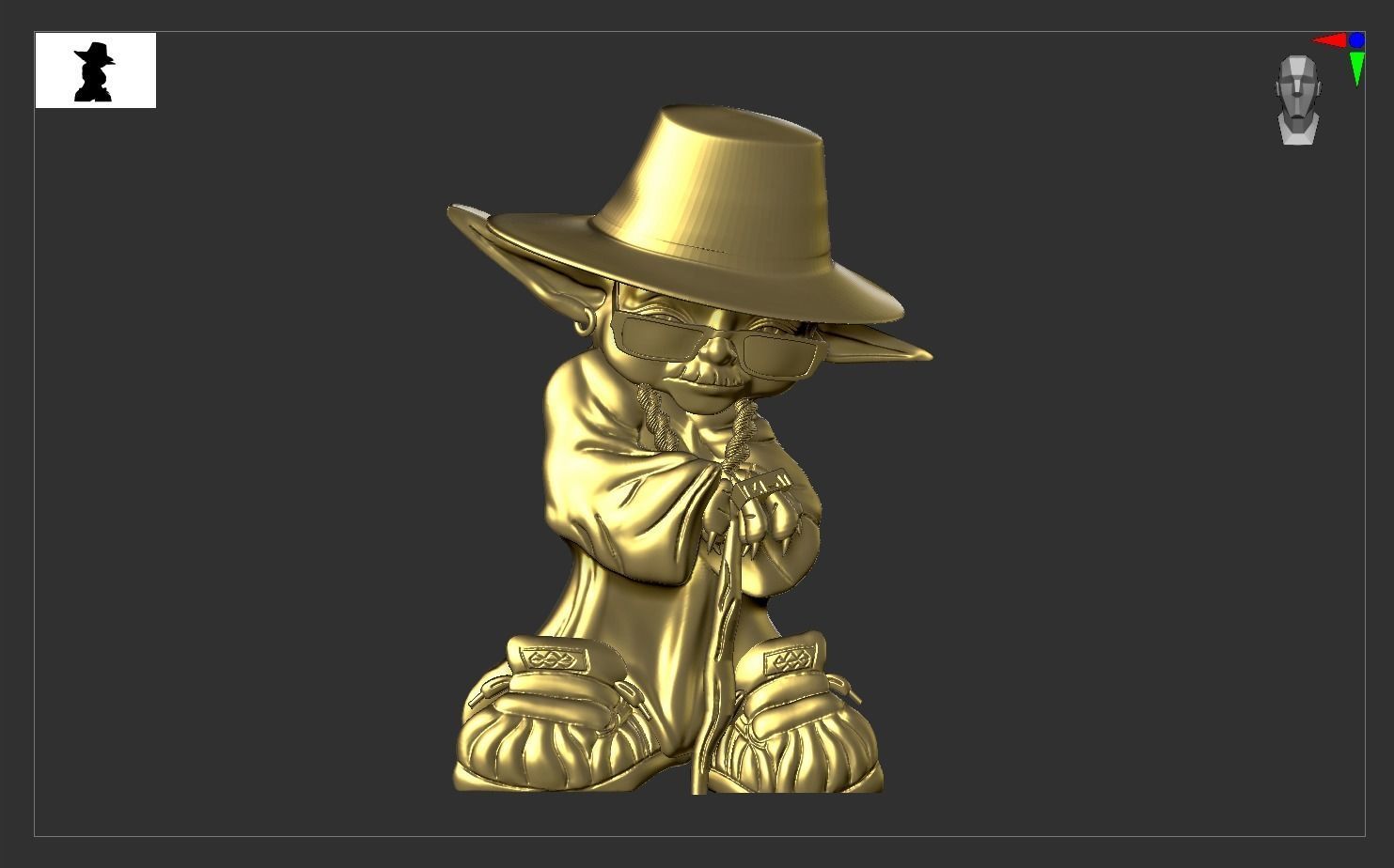 YODA ready for 3D Printing - cool yoda baby 3D print model 3D model 3D ...
