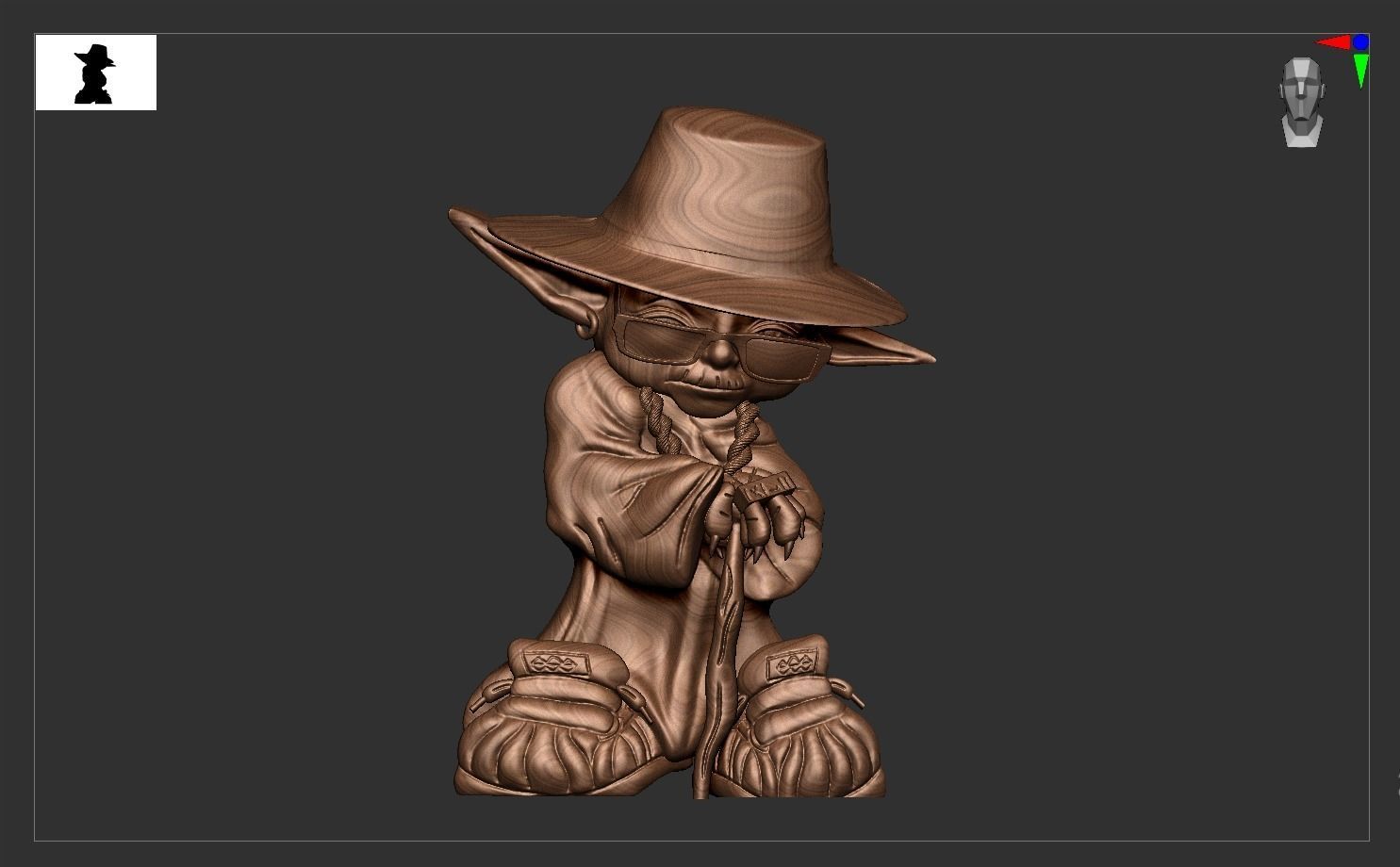 YODA ready for 3D Printing - cool yoda baby 3D print model 3D model 3D ...