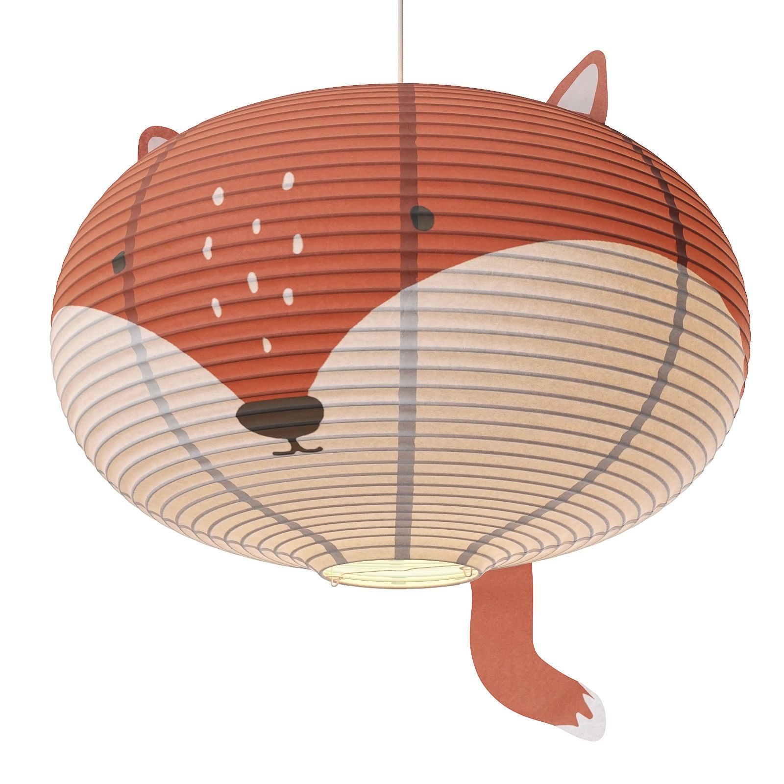 3D model HM Home Rice paper lamp shade Fox VR / AR / low-poly | CGTrader