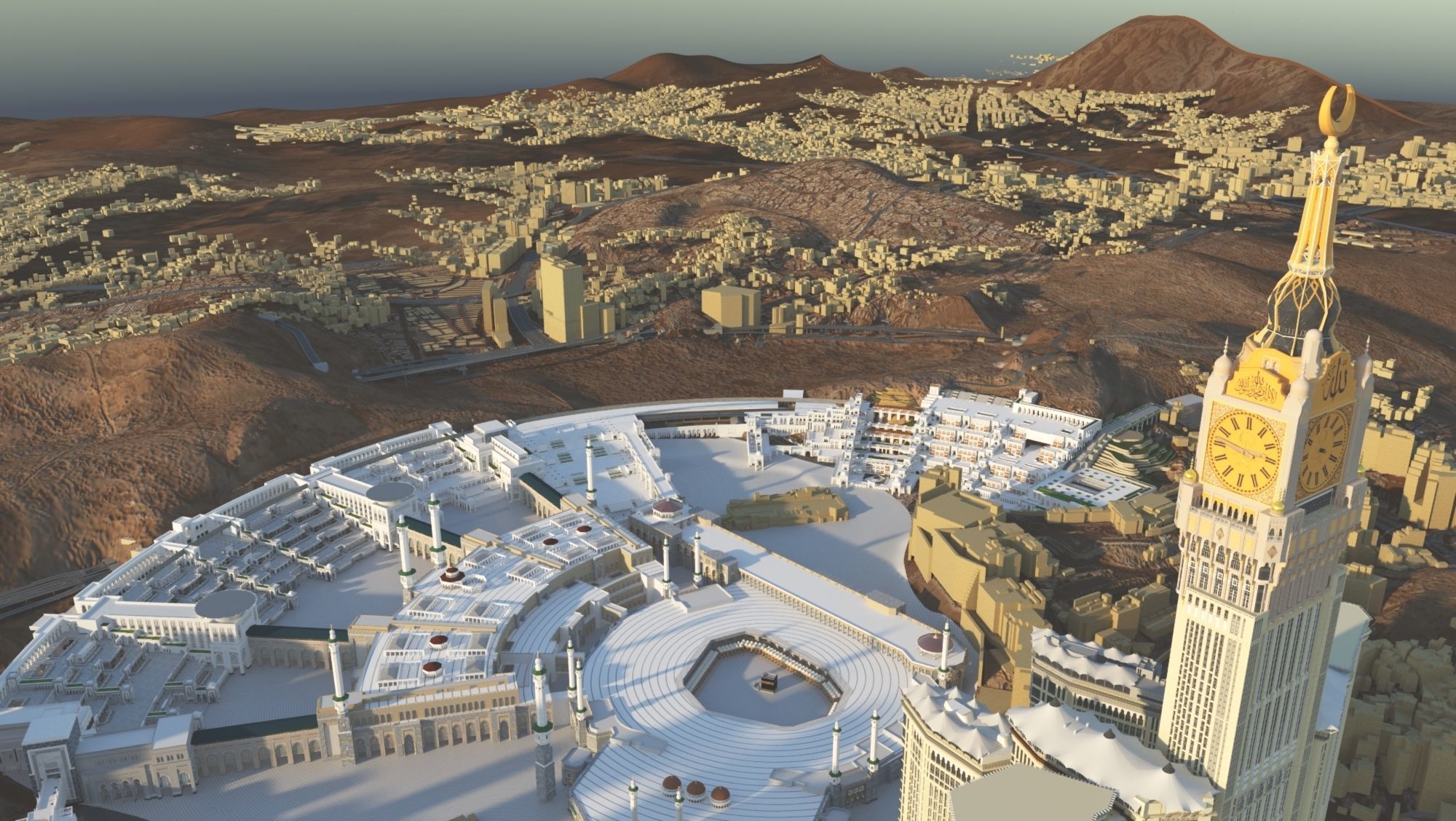 Mecca royal tower mosque 3D model | CGTrader