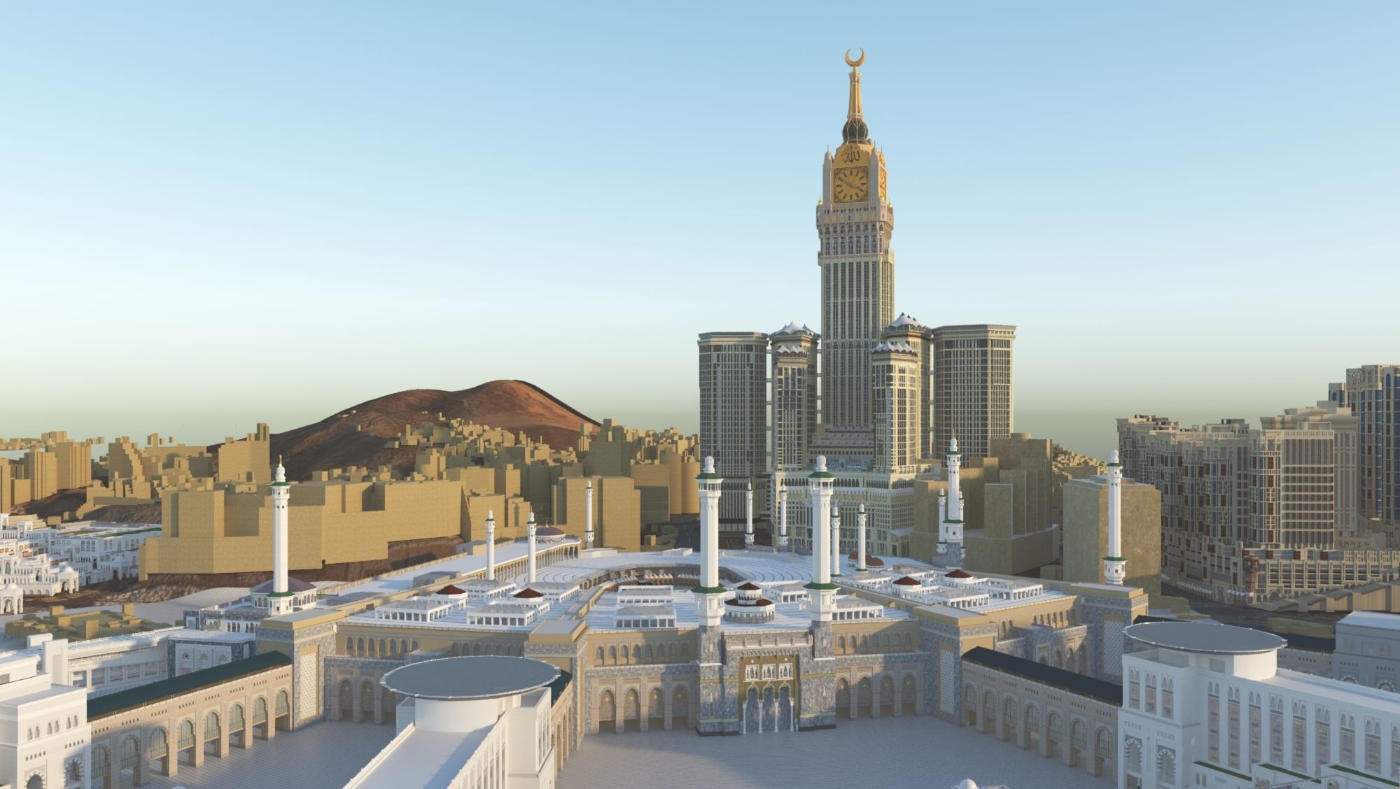 Mecca royal tower mosque 3D model | CGTrader
