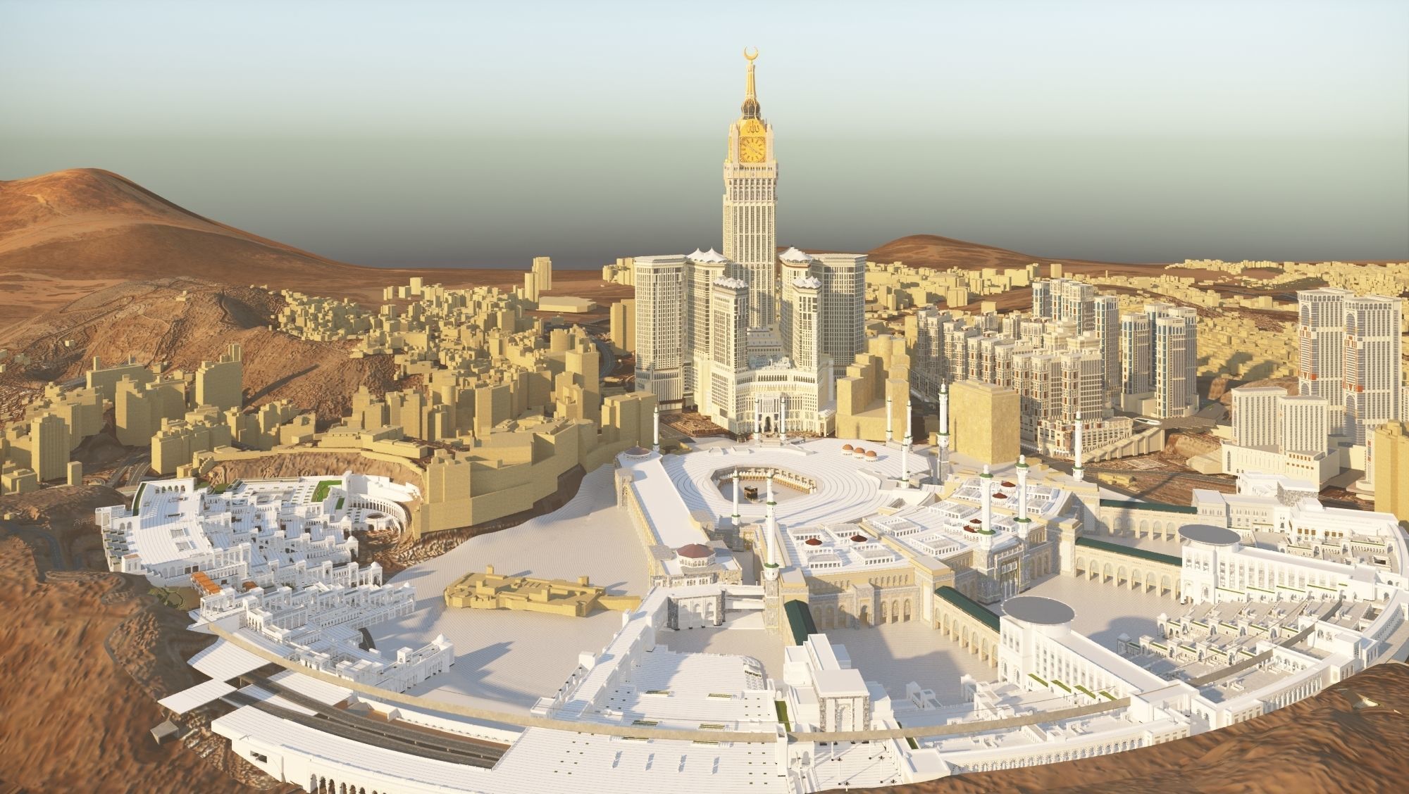Mecca royal tower mosque 3D model | CGTrader
