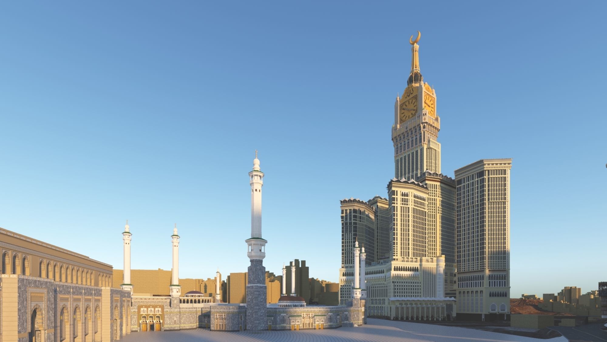 Mecca royal tower mosque 3D model | CGTrader