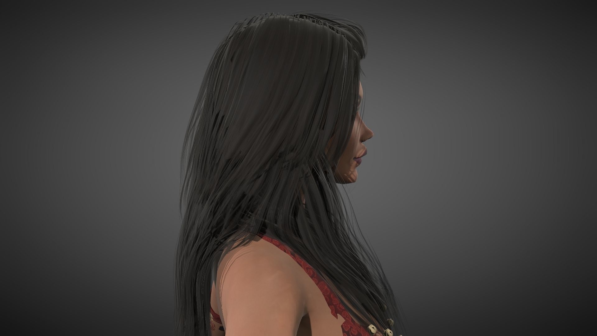 Realistic female free VR / AR / low-poly 3D model animated rigged ...