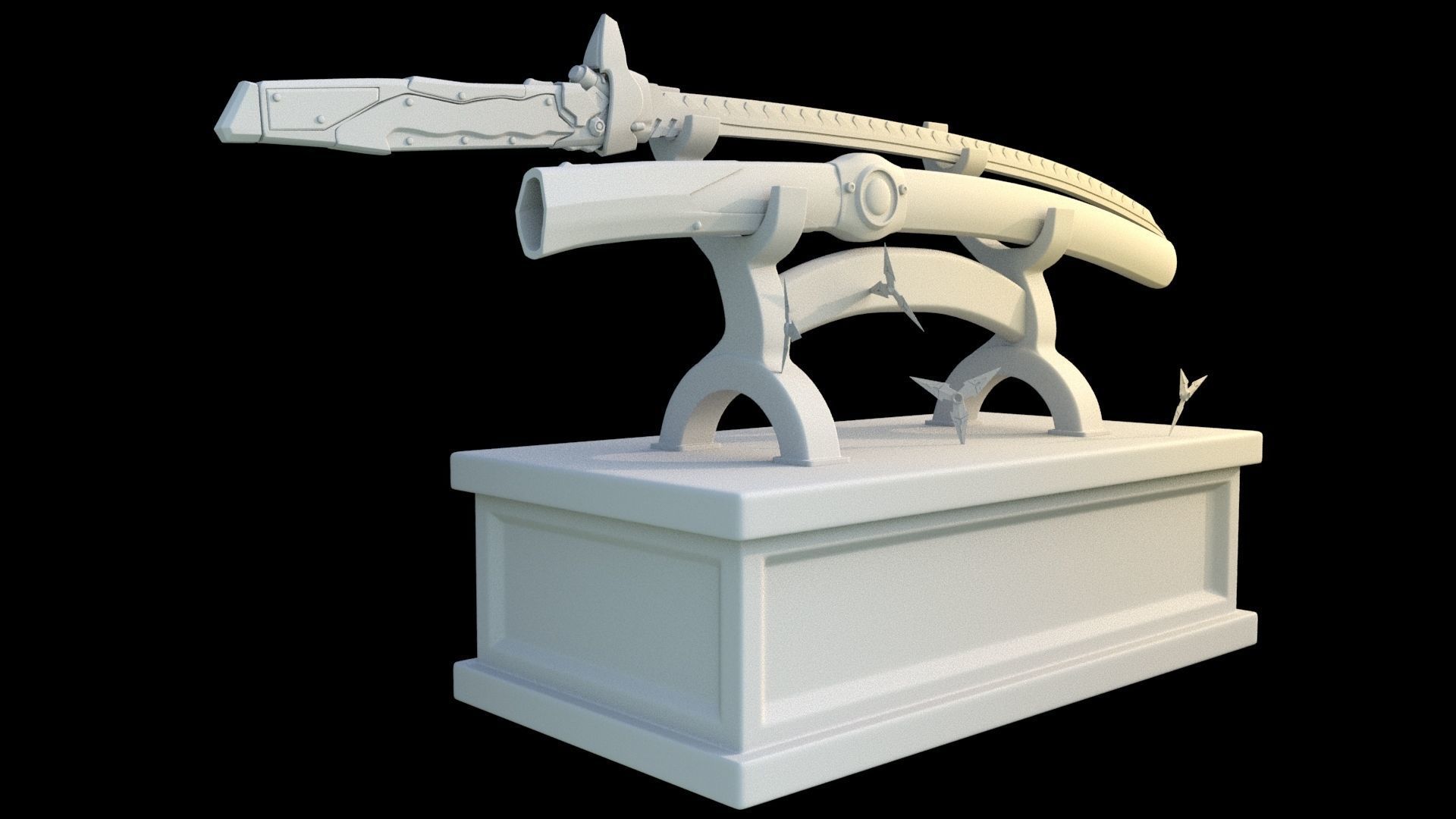 Overwatch Genji DragonBlade and Shurikens 3D model | CGTrader