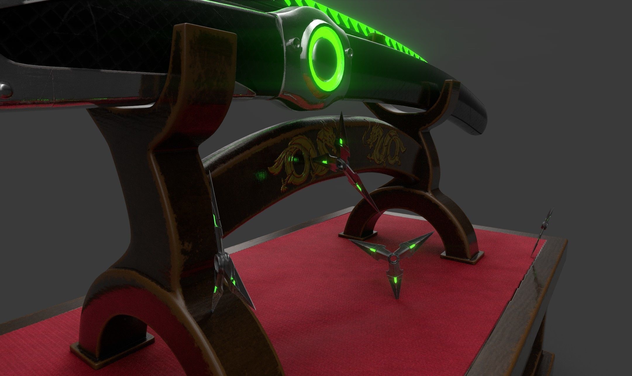 Overwatch Genji DragonBlade and Shurikens 3D model | CGTrader
