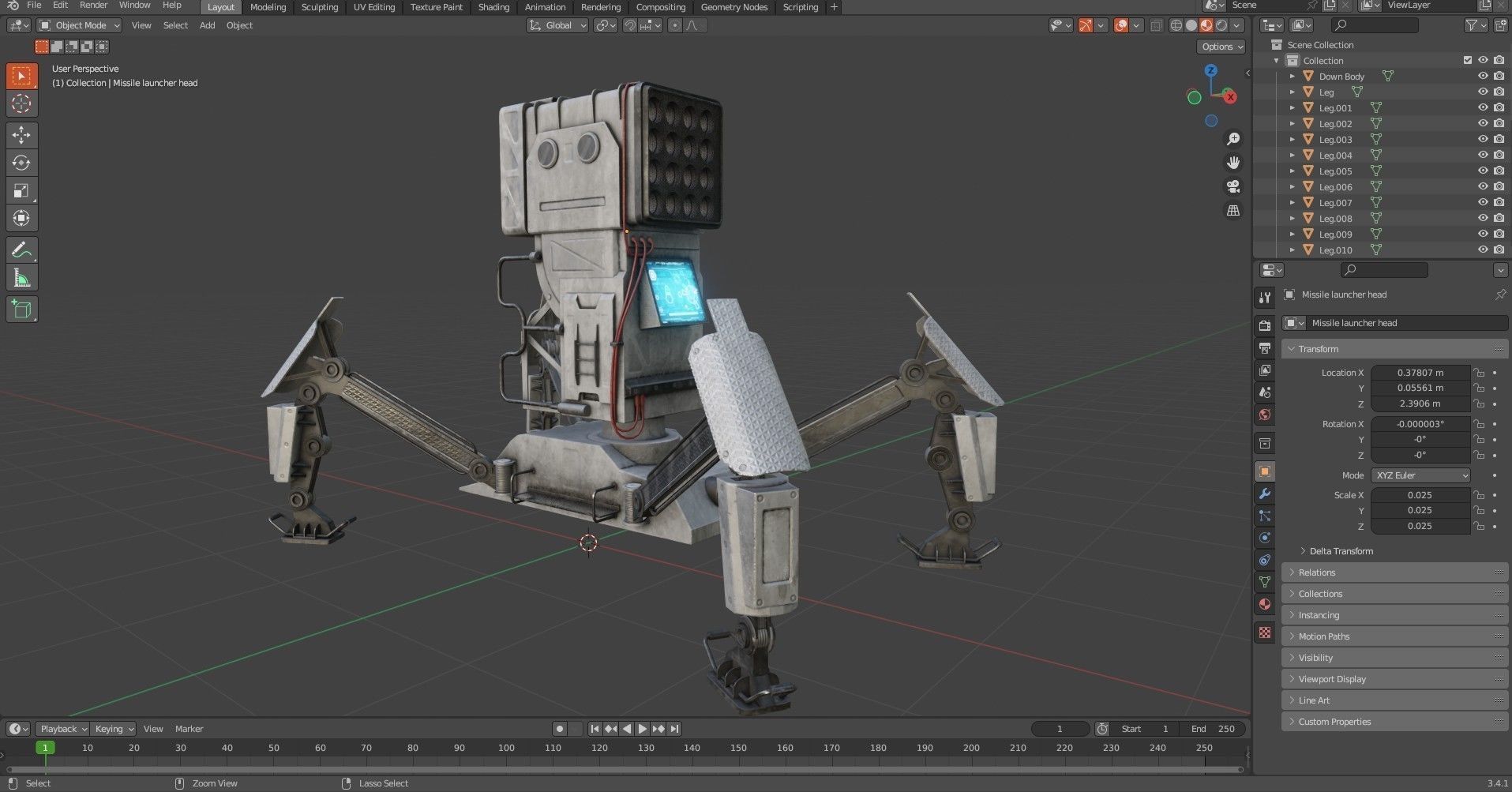 3D model Defense Robot VR / AR / low-poly | CGTrader