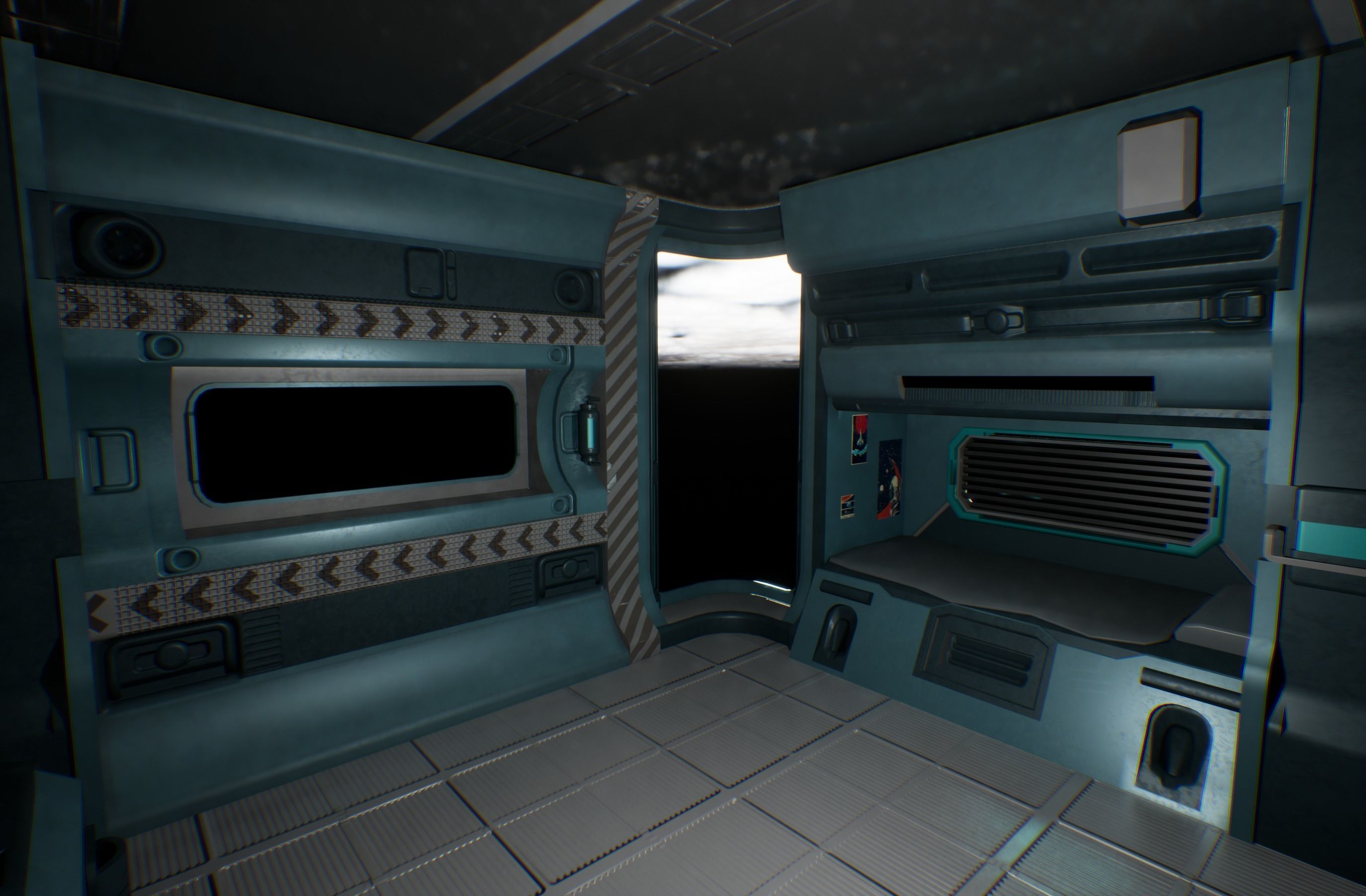 3D model Futuristic chamber Sci-fi simulation Cyber realm High-tech ...