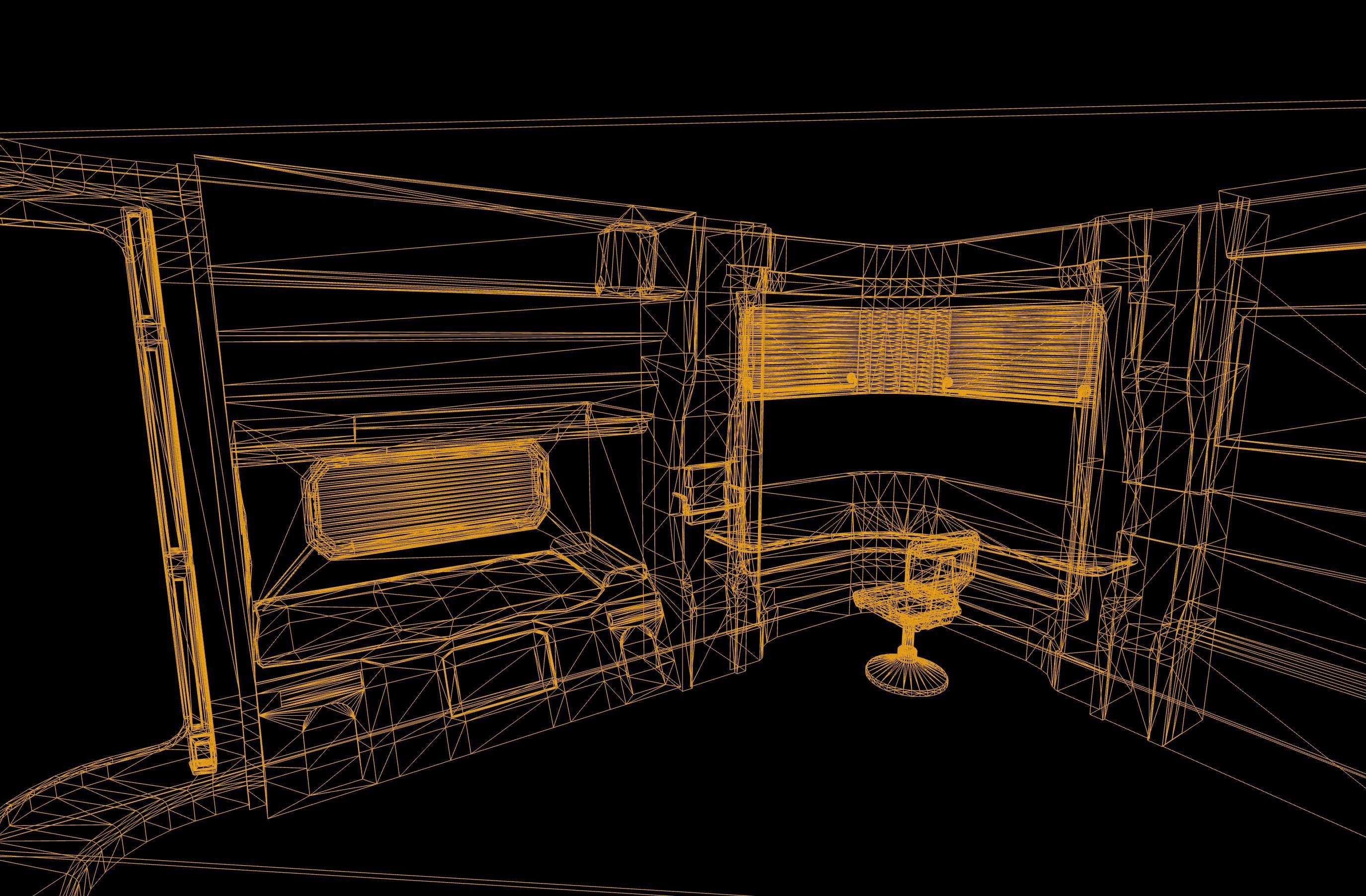 3D model Futuristic chamber Sci-fi simulation Cyber realm High-tech ...