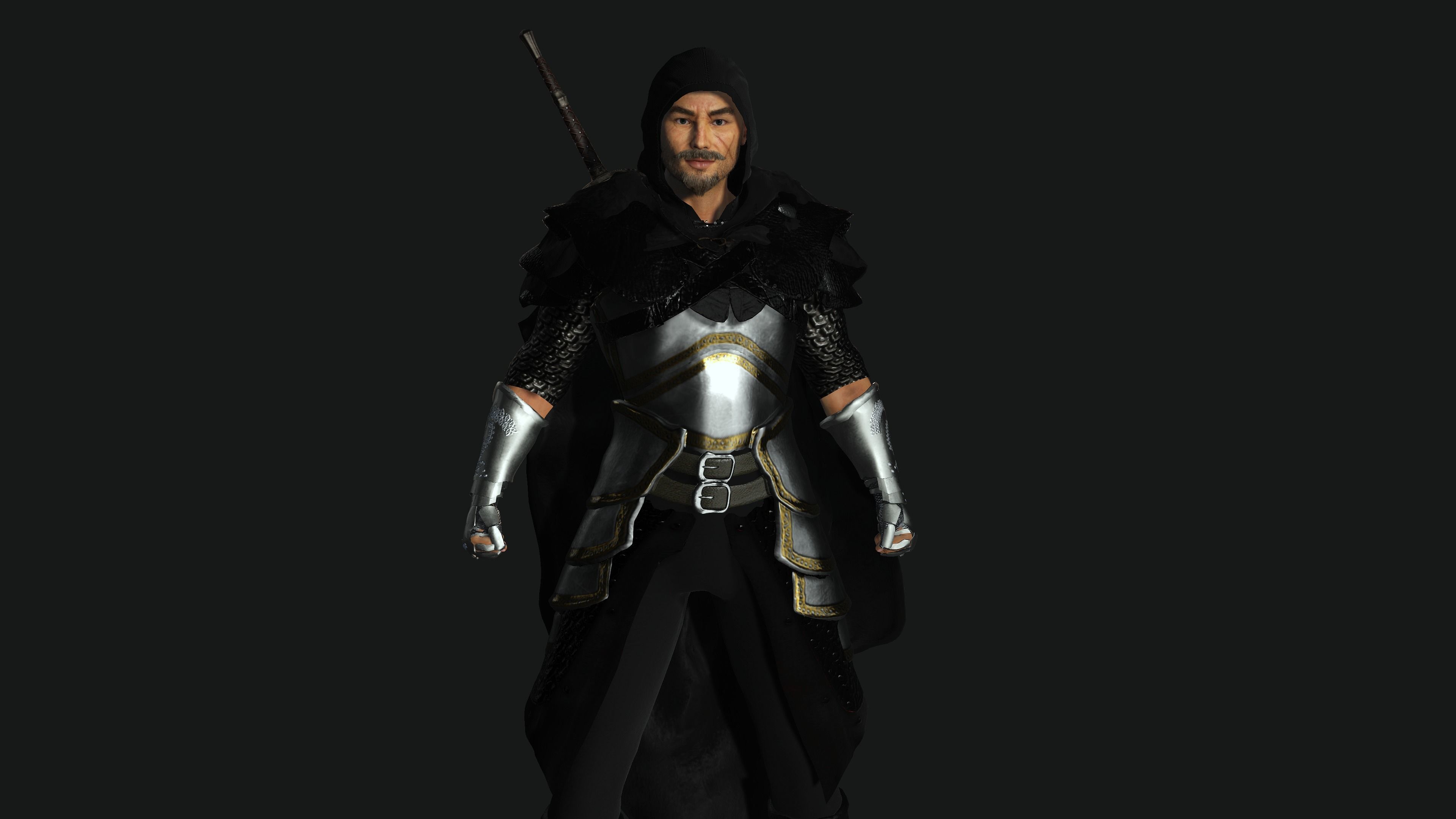 3D model AAA 3D MALE FIGHTER WARRIOR - REALISTIC RIG GAME CHARACTER VR ...