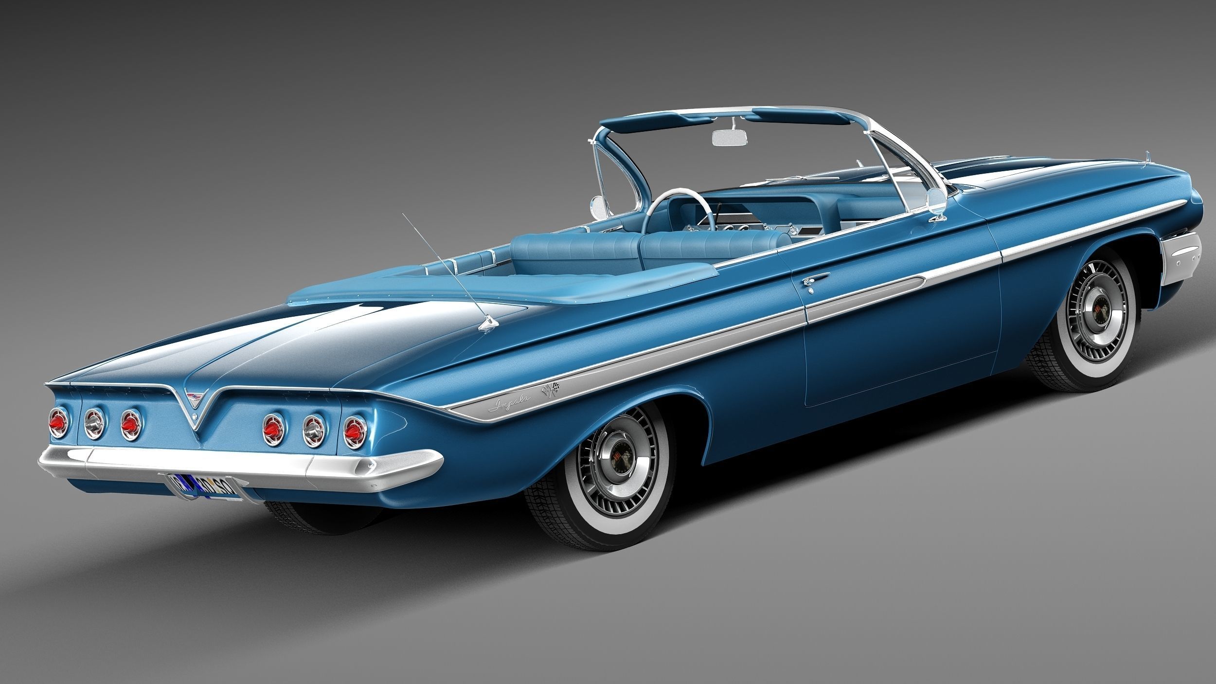 Chevrolet Impala Convertible 1961 3D model | CGTrader