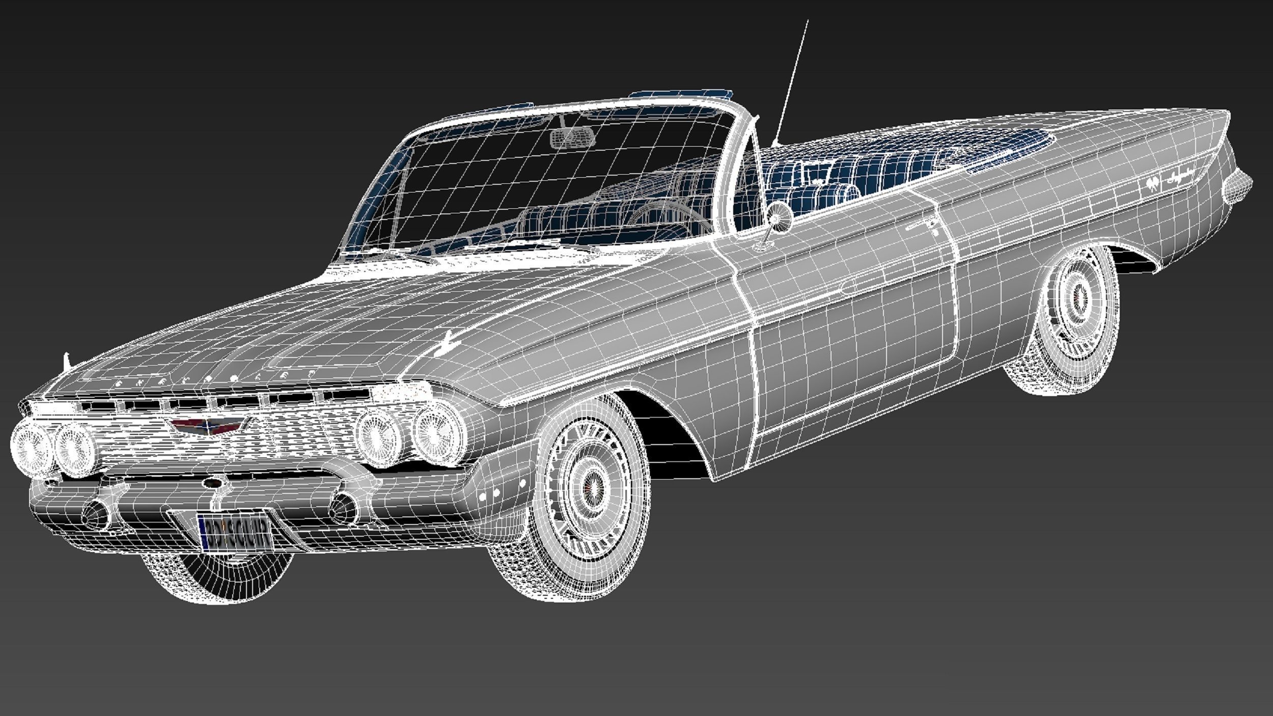 Chevrolet Impala Convertible 1961 3D model | CGTrader