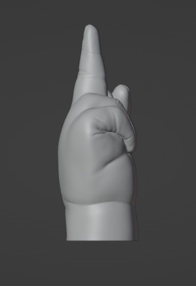 Middle Finger Baby Hand 3D model 3D printable | CGTrader