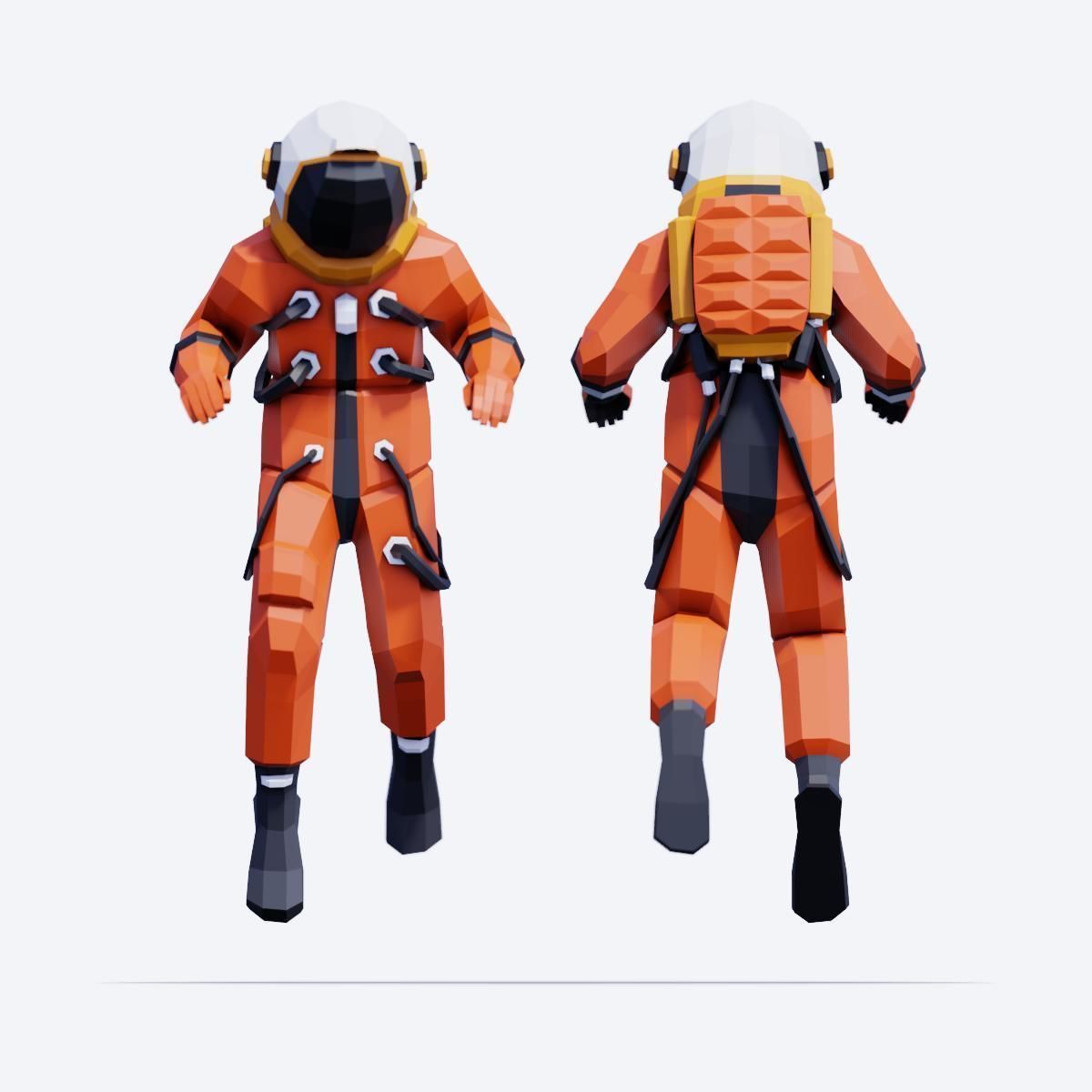 3D model Astronauts Pack - Animated and Rigged VR / AR / low-poly | CGTrader