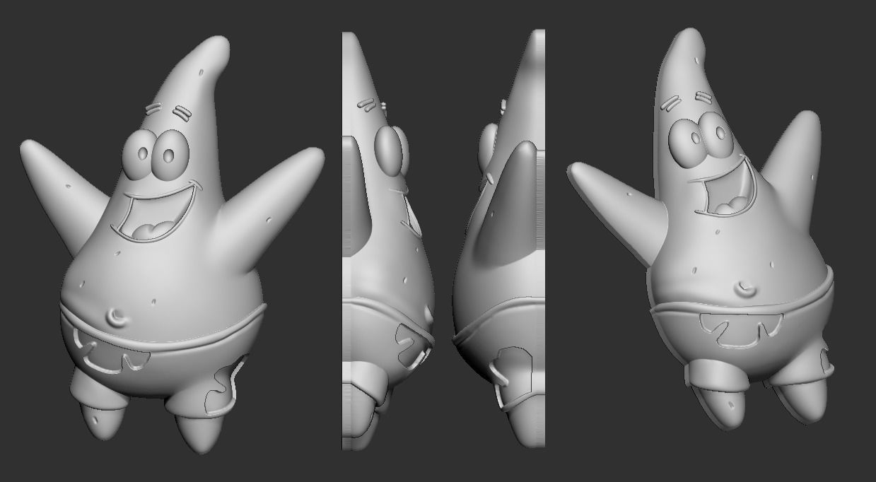 Patrick Star printable 3D sterling 3D model 3D printable | CGTrader