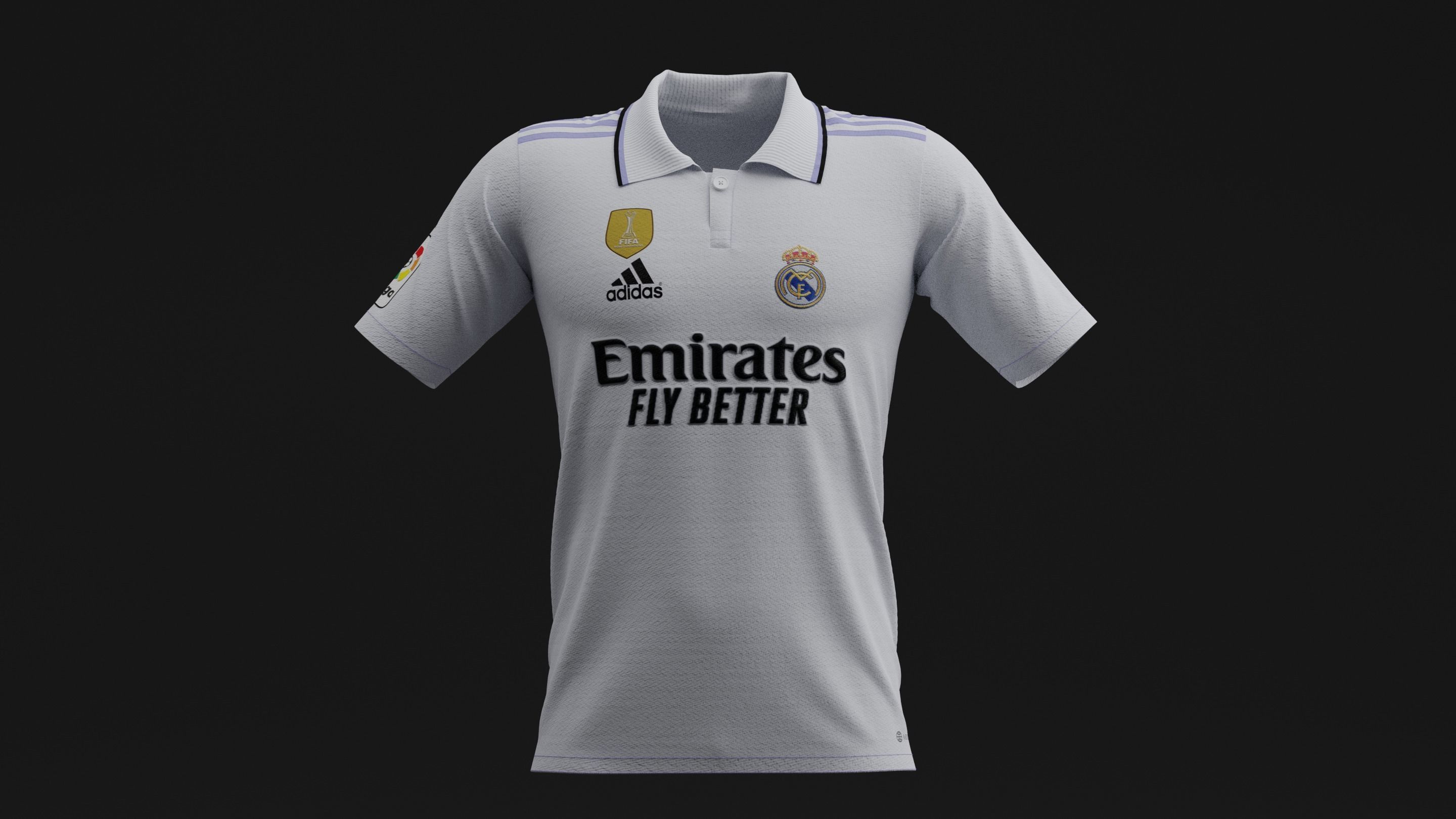 Real Madrid 2022 2023 Home Jersey 3D model | CGTrader