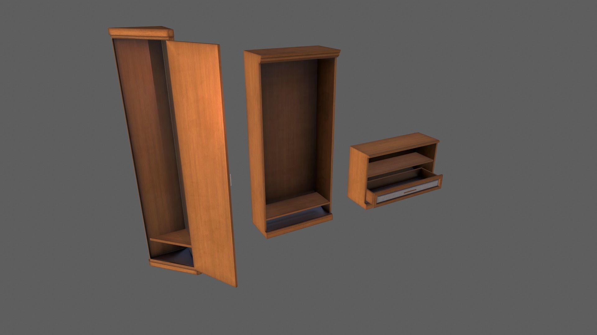 3D model Cupboard and wardrobe and closet VR / AR / low-poly | CGTrader