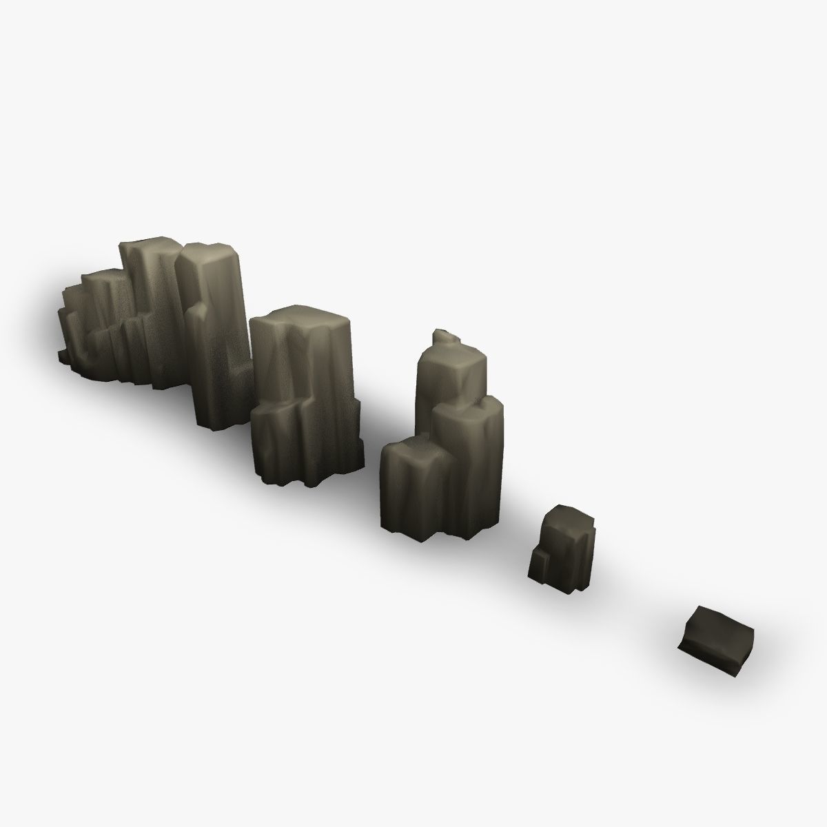 Low Poly Rocks with 9 Color Options free VR / AR / low-poly 3D model ...