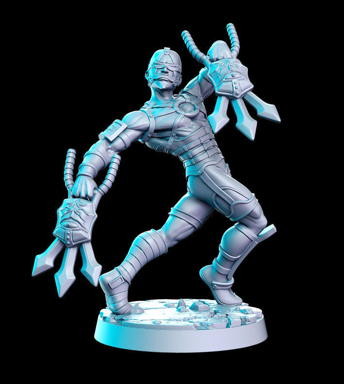 Voldo Soul Calibur Blade PS game 32mm Pre-supported 3D model 3D ...