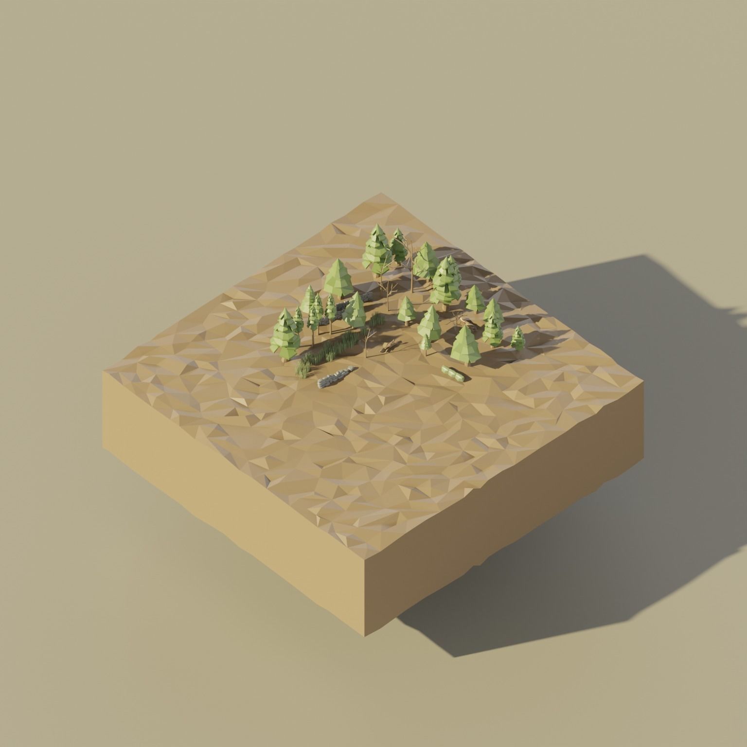 3D model Low Poly Terrains VR / AR / low-poly | CGTrader