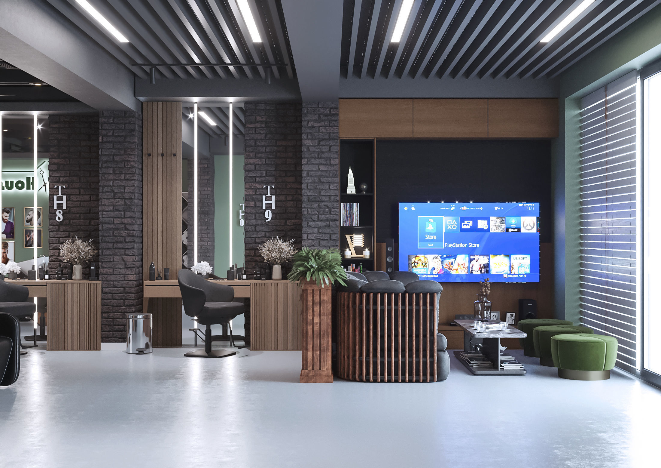 Barber shop interior 3D model | CGTrader