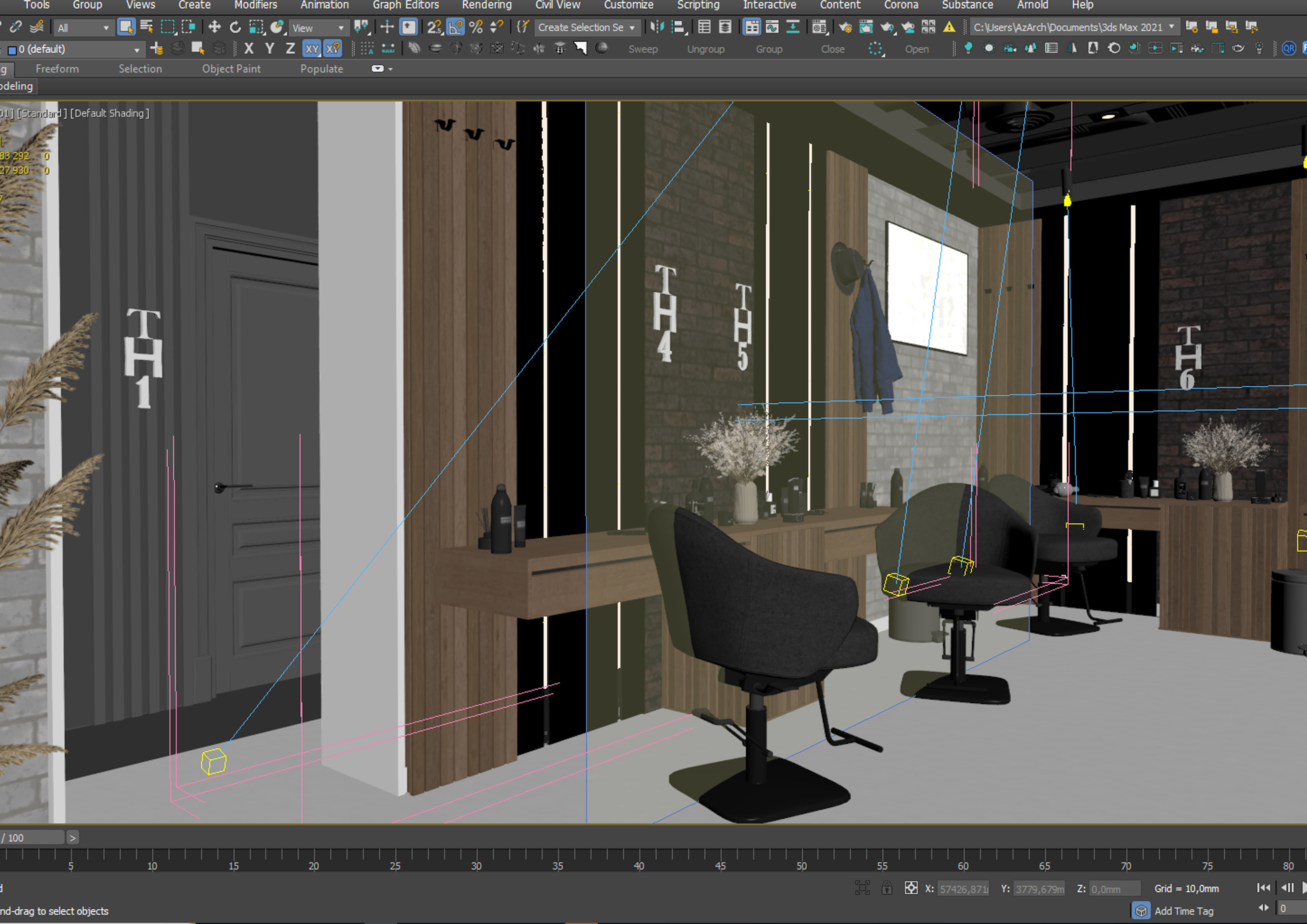 Barber shop interior 3D model | CGTrader