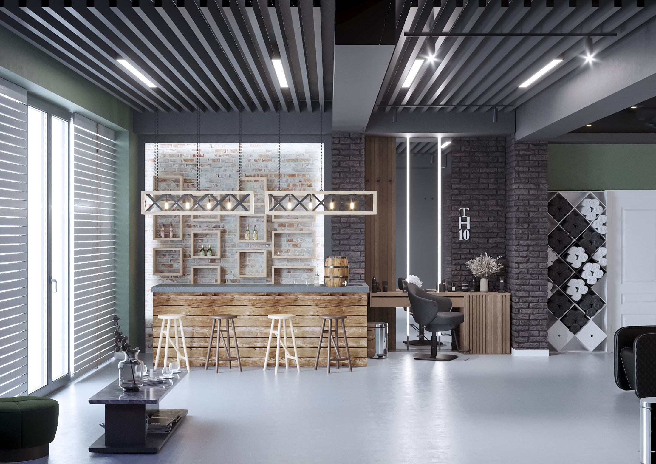 Barber shop interior 3D model | CGTrader