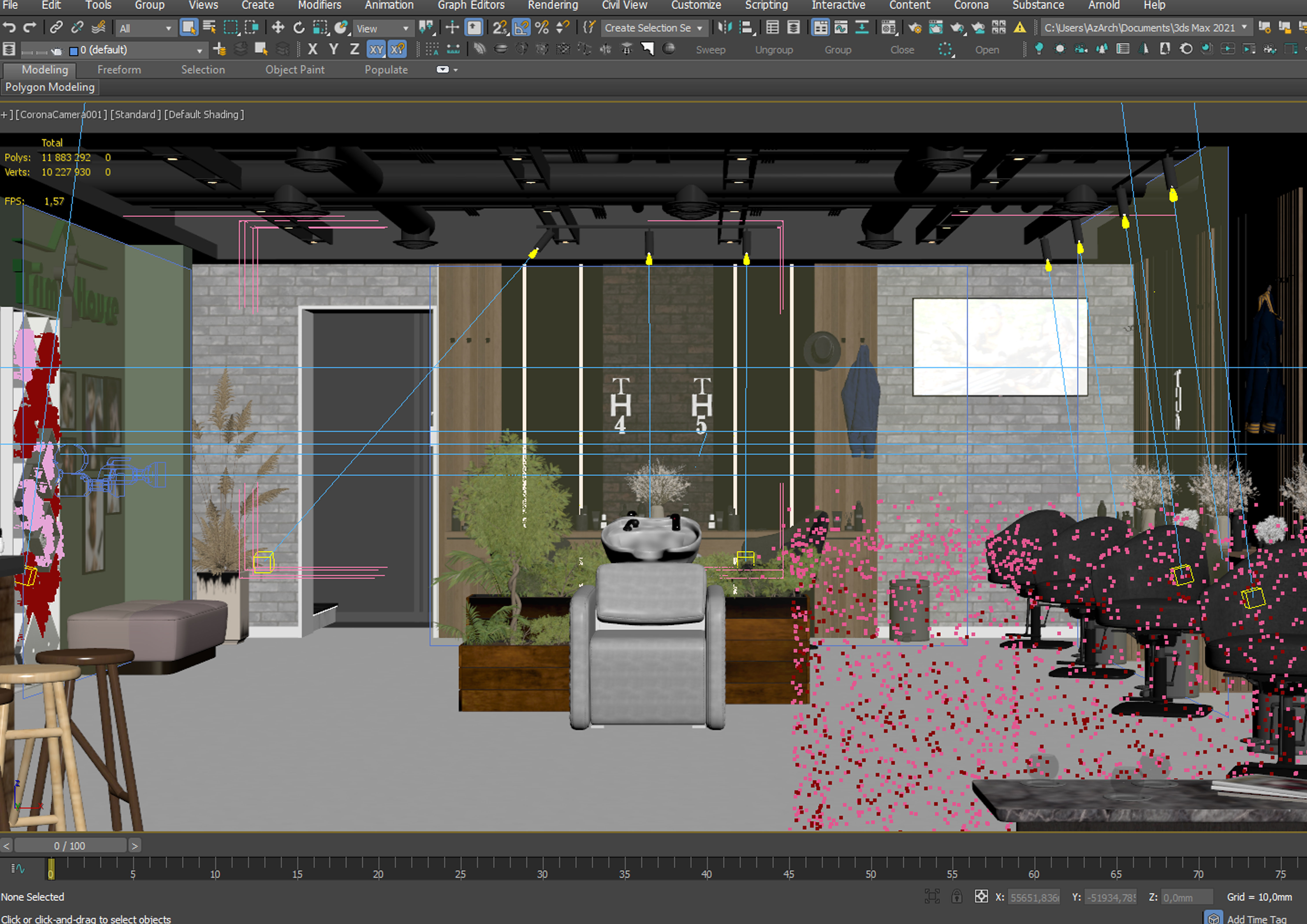 Barber shop interior 3D model | CGTrader