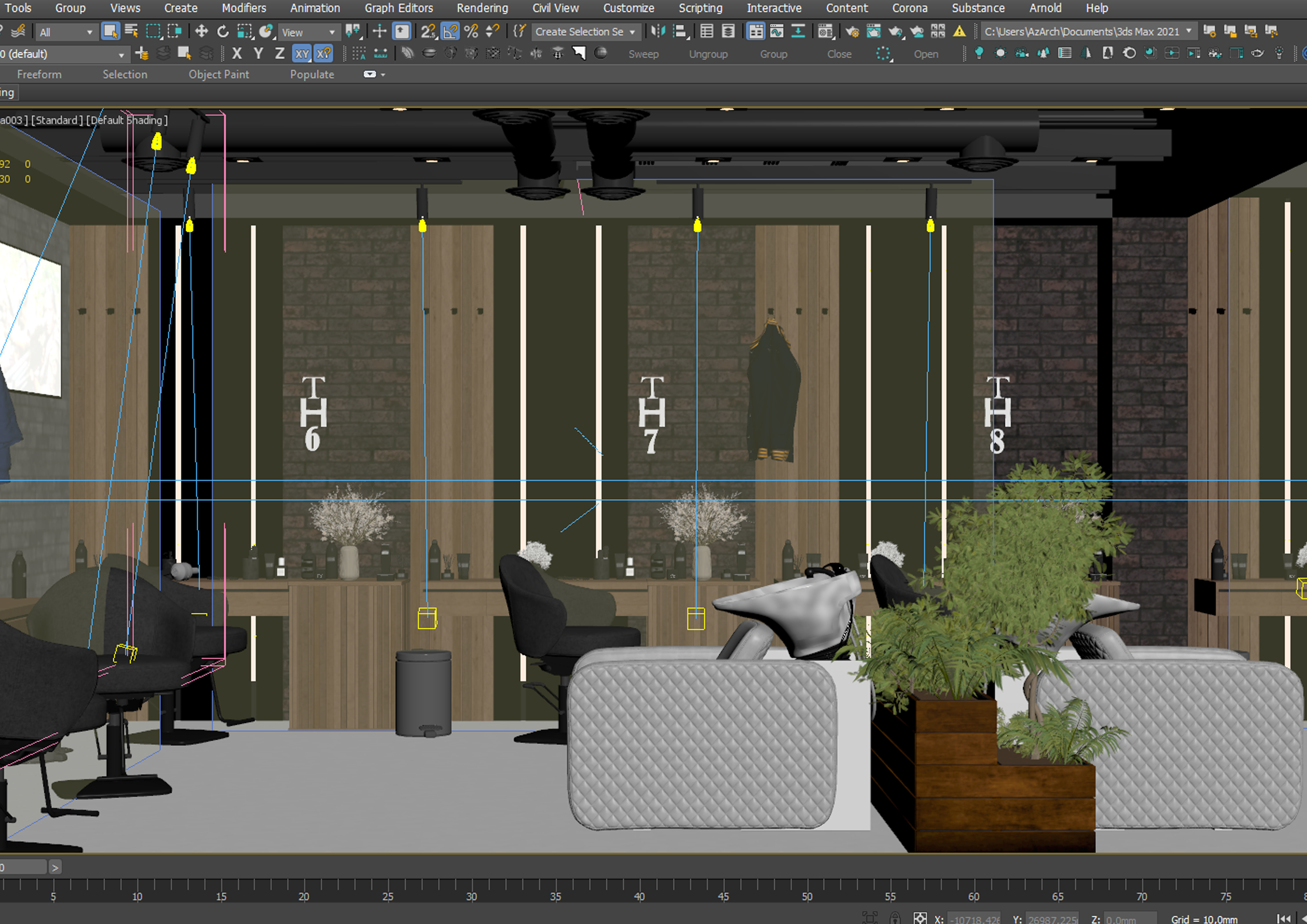 Barber shop interior 3D model | CGTrader