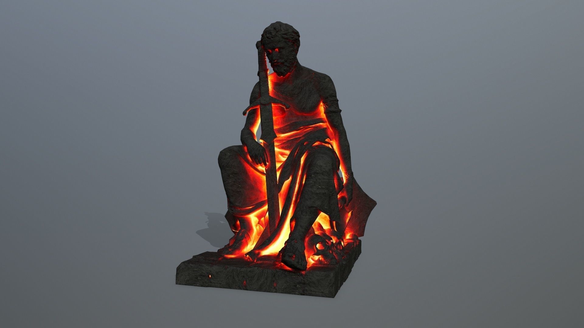 3D model statue VR / AR / low-poly | CGTrader