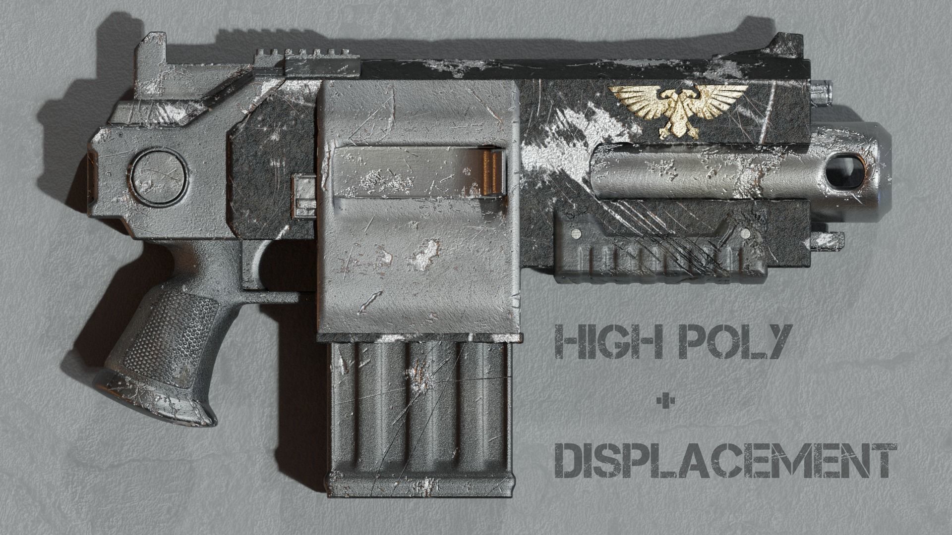 3D model Warhammer 40K Bolter VR / AR / low-poly | CGTrader