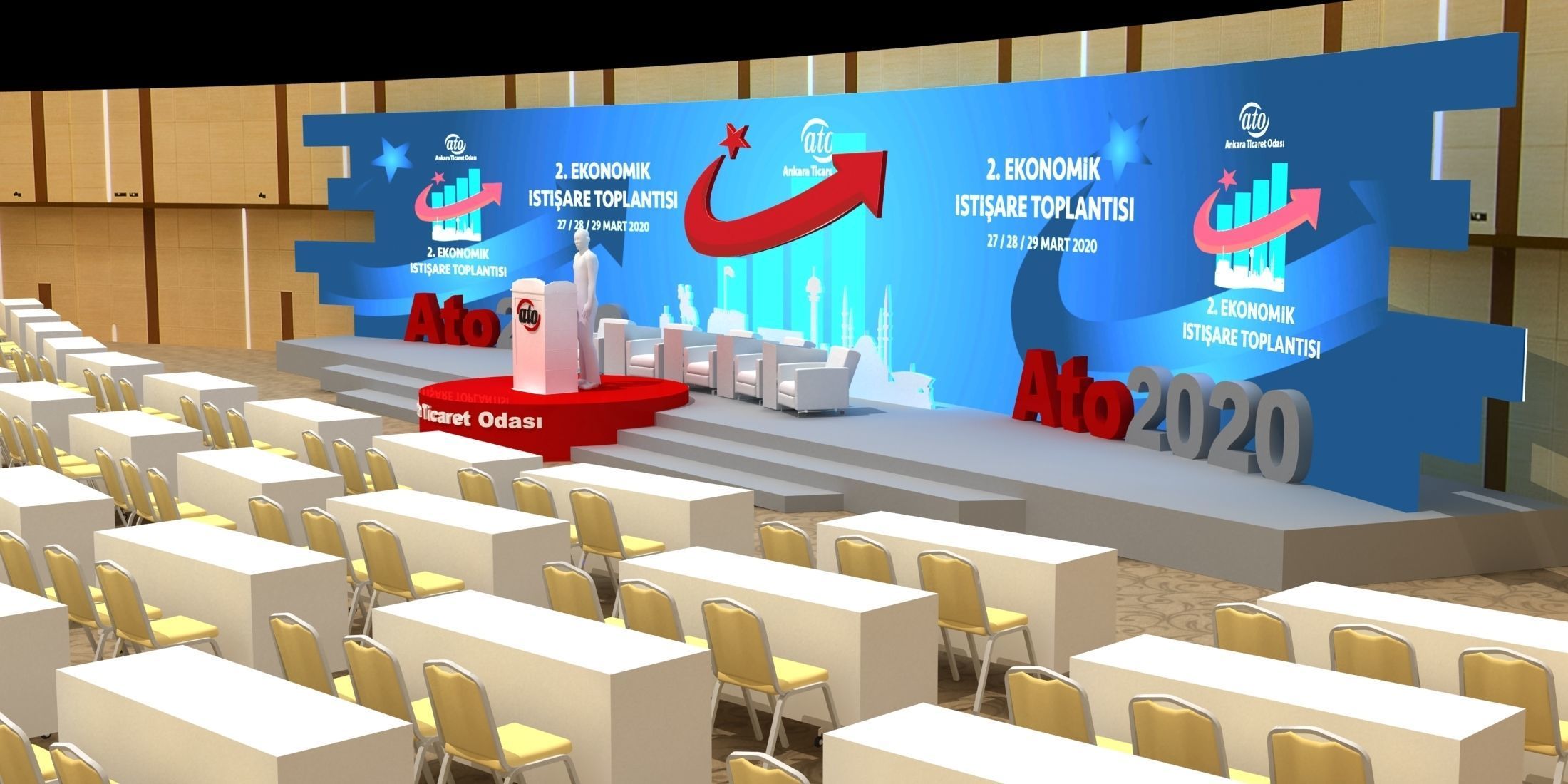 Summit Stage Decoration 101 3D model | CGTrader