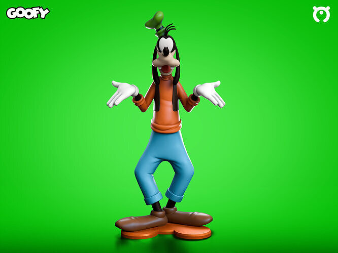 Goofy 3D model 3D printable | CGTrader