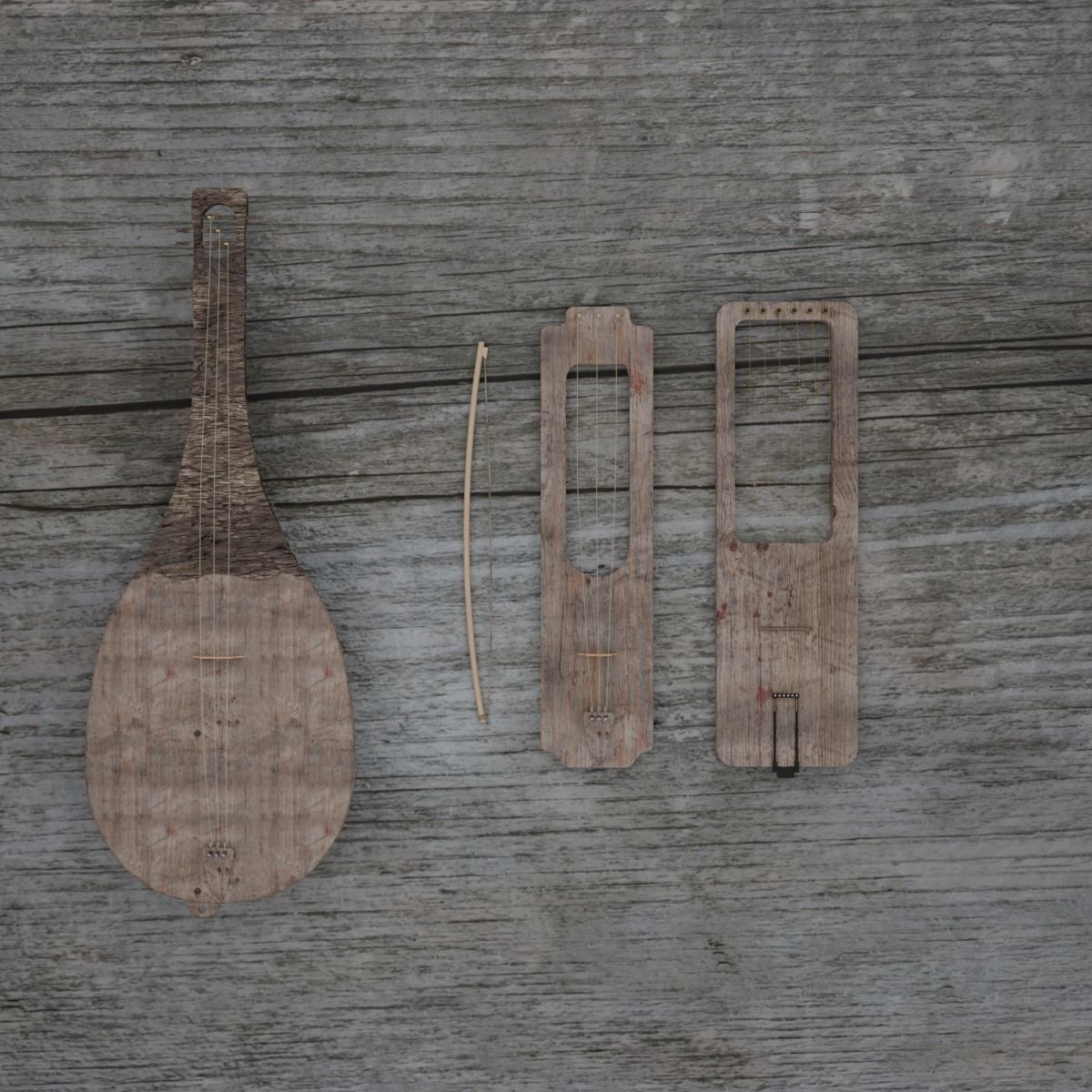 Viking String Instruments 3D model | CGTrader