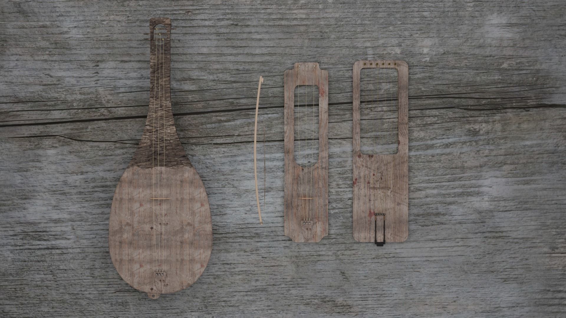 Viking String Instruments 3D model | CGTrader