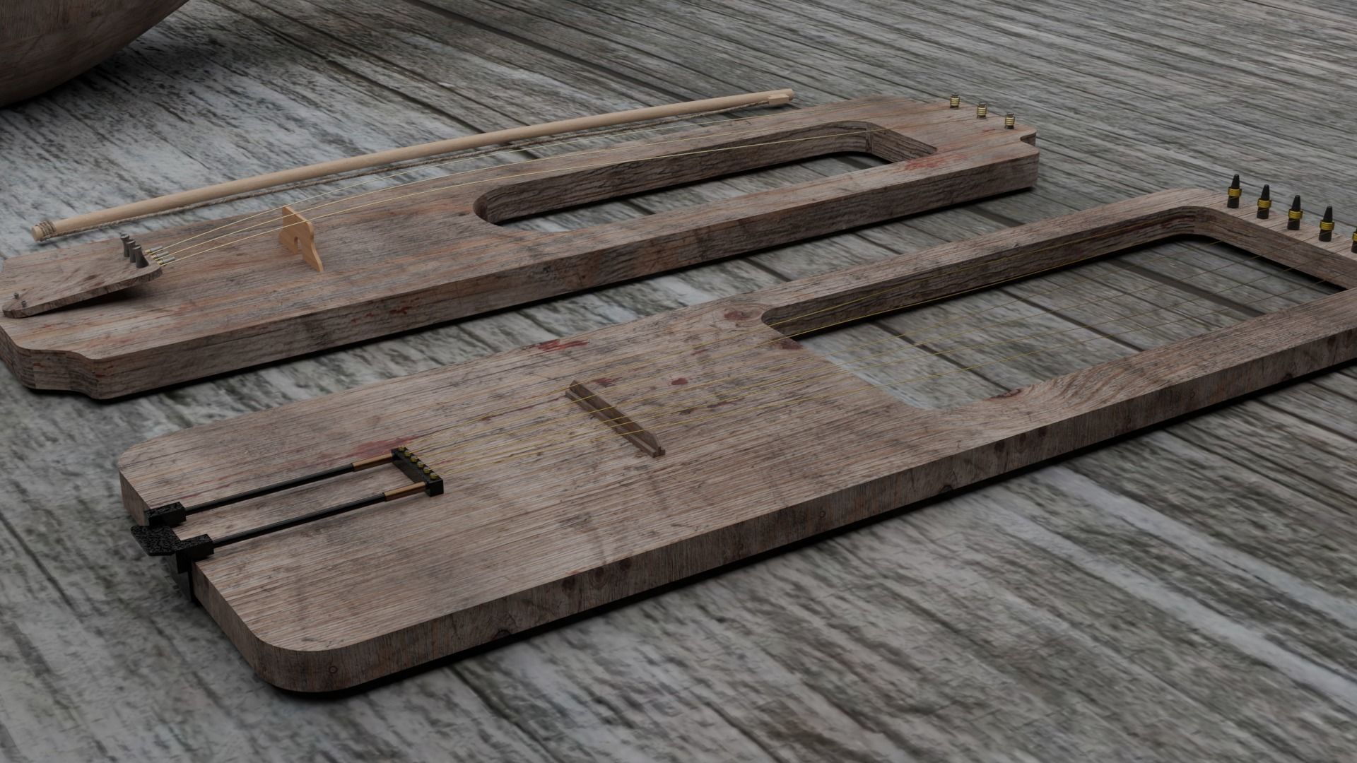 Viking String Instruments 3D model | CGTrader