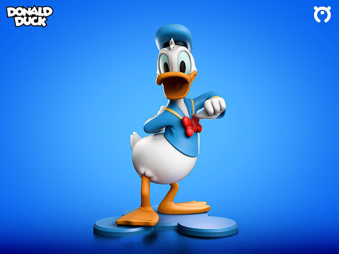 Donald Duck 3D model 3D printable | CGTrader