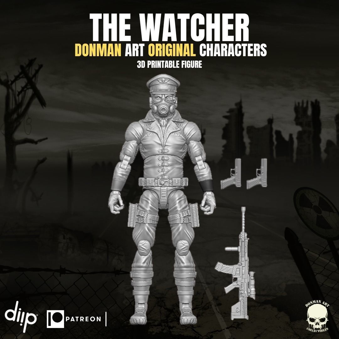 The Watcher Donman art Original 3D printable full action figure 3D ...