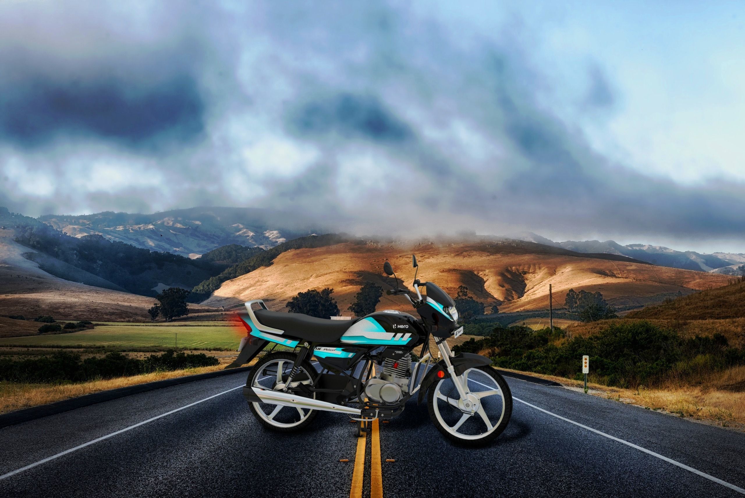 3D model Hero Deluxe Motorcycle 3d Model - Blender and Maya VR / AR ...