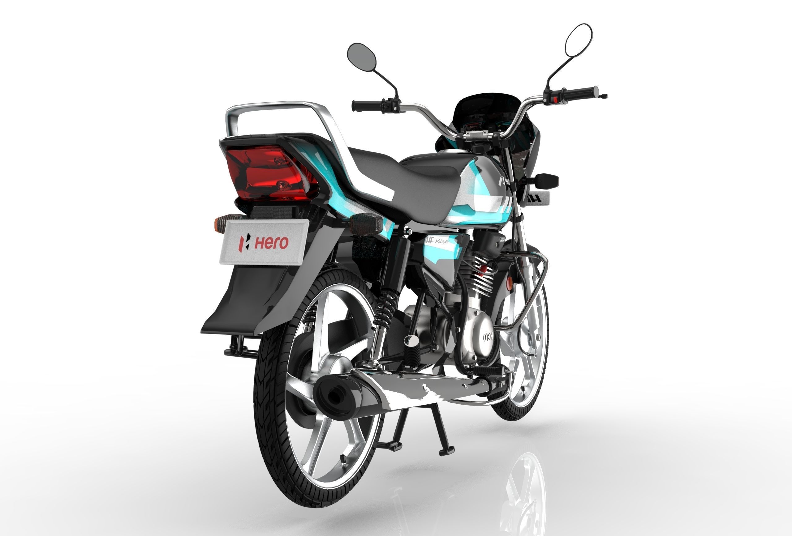 3D model Hero Deluxe Motorcycle 3d Model - Blender and Maya VR / AR ...