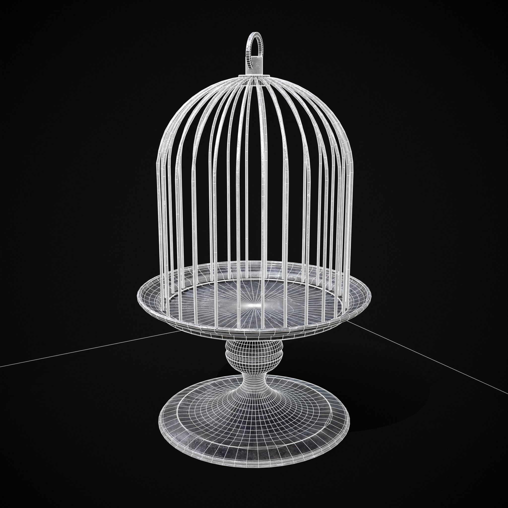 3D model Metal Bird Cage VR / AR / low-poly | CGTrader