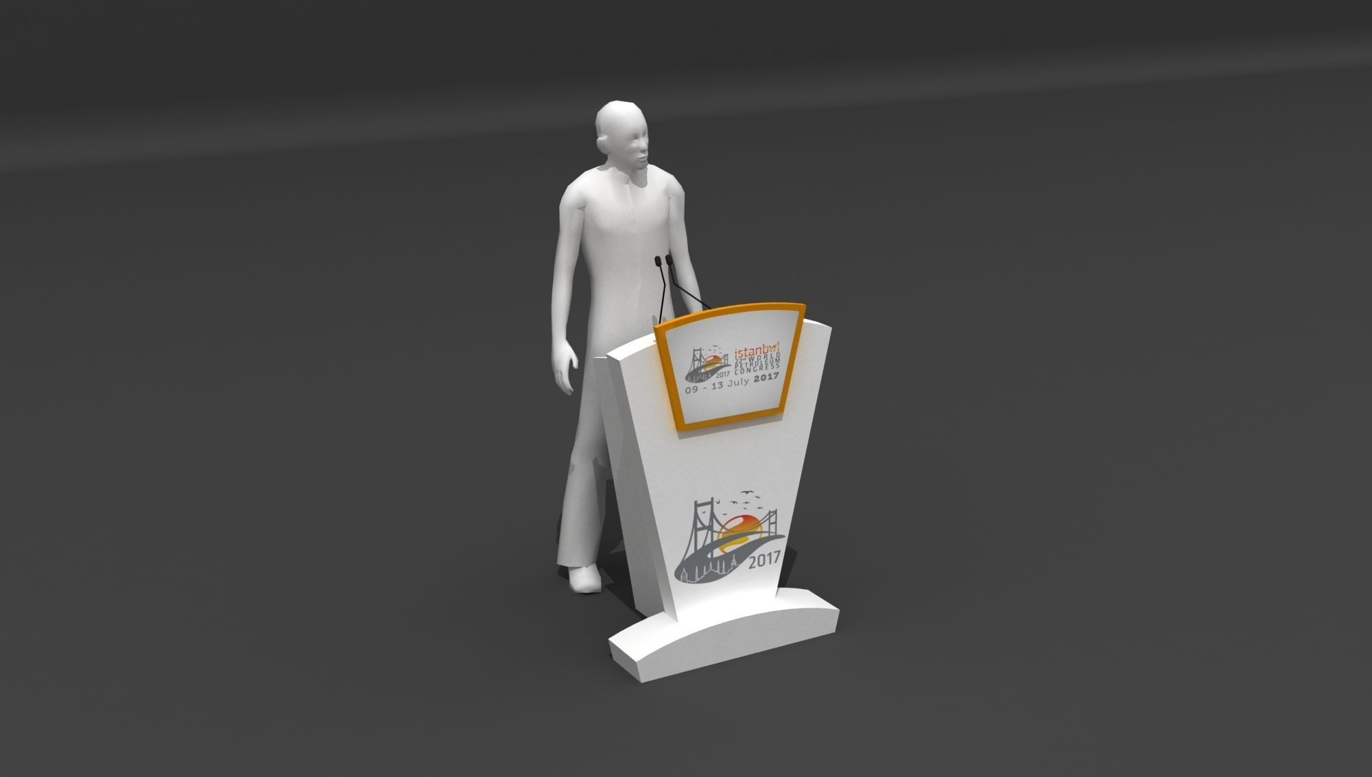3D model Meeting Rostrum 01 VR / AR / low-poly | CGTrader